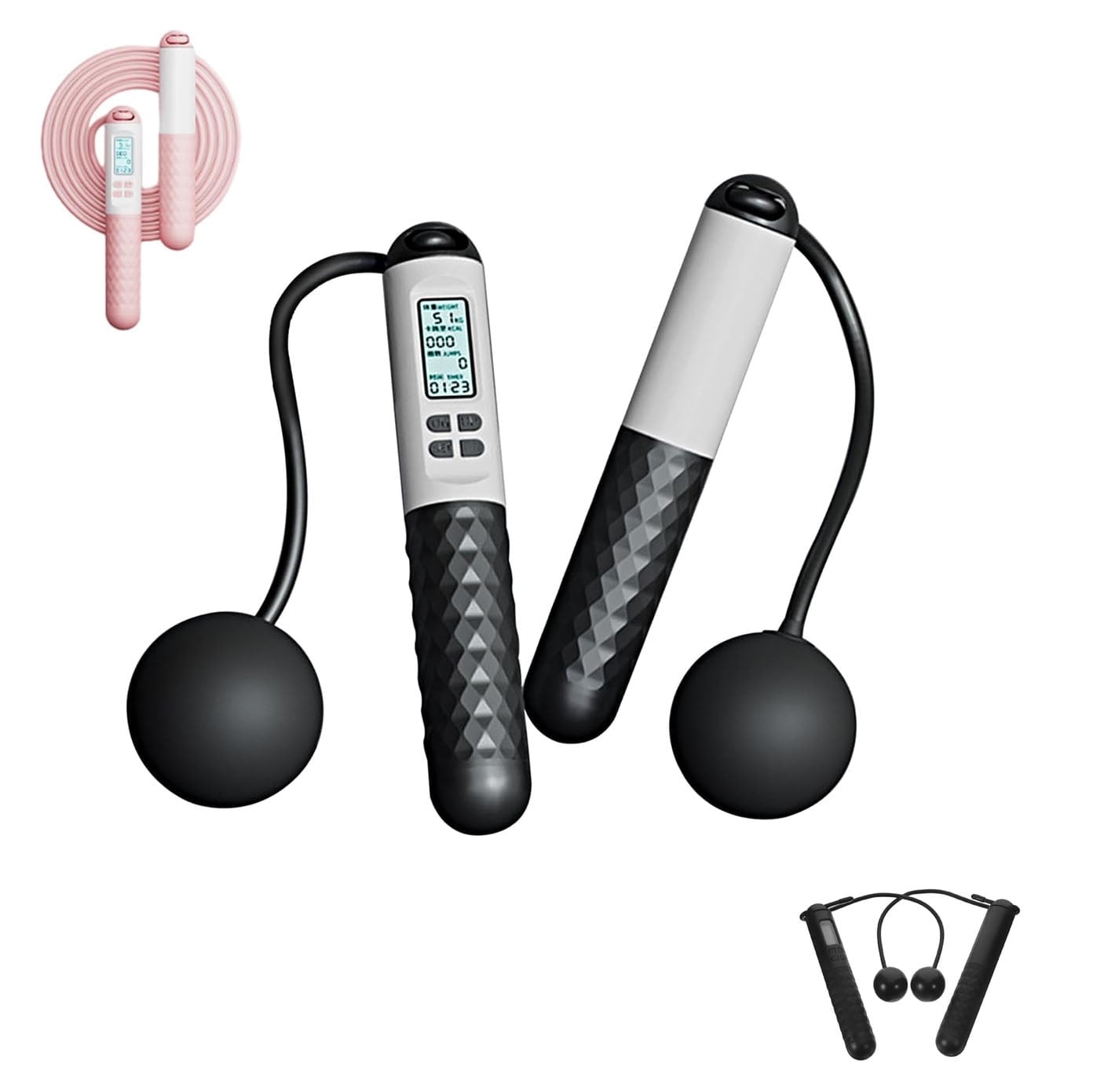 Runaivete Skipping Rope with Counter, Cordless Jump Rope, Smart ...
