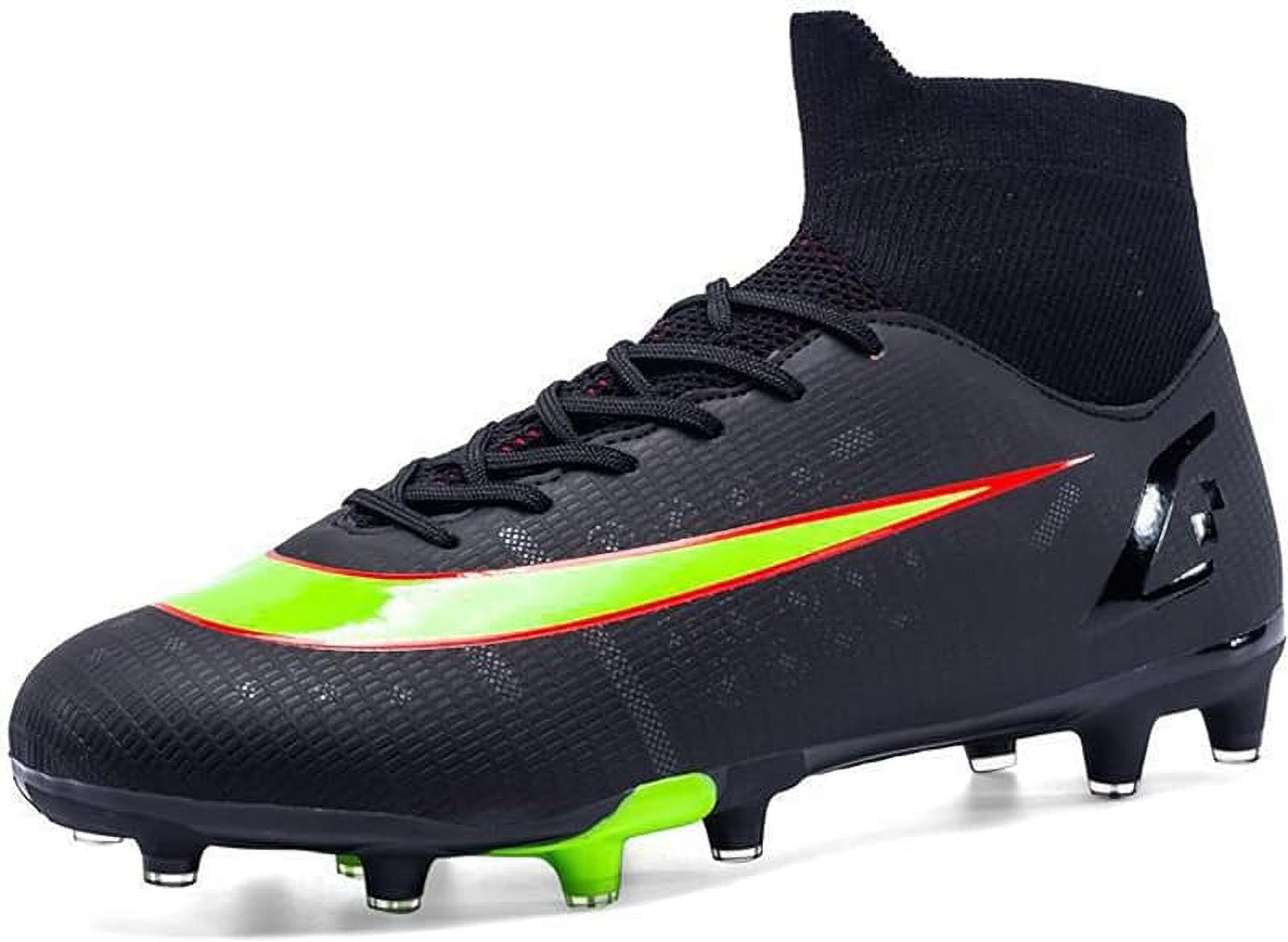 Runan Men's Soccer Cleats Football Shoes High-Tops Non-Slip Spikes ...
