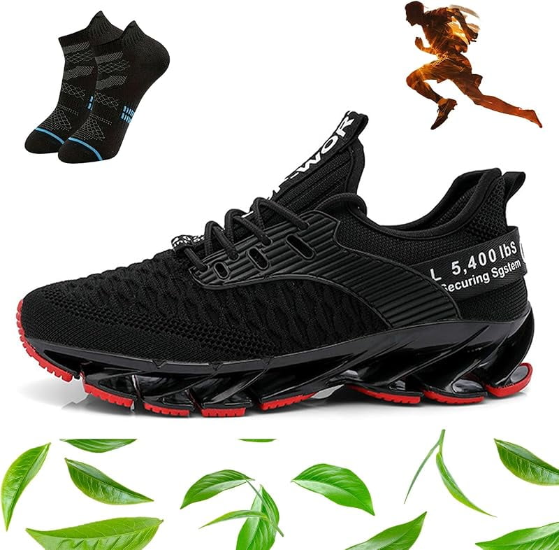 Runan height boosting shoes for men, breathable knit slip on sneakers ...