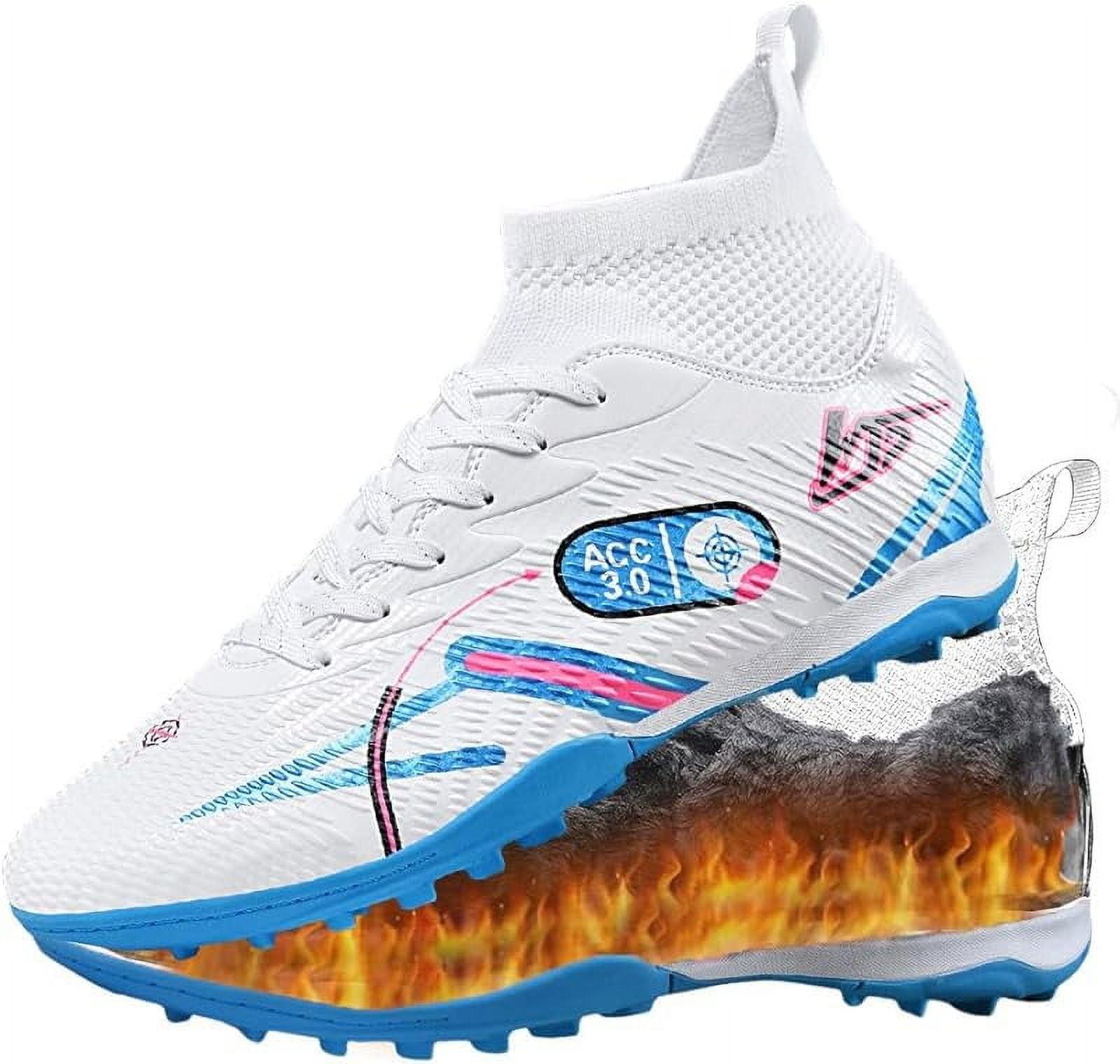 Runan soccer cleats faux fur for winter: high top football cleats for ...