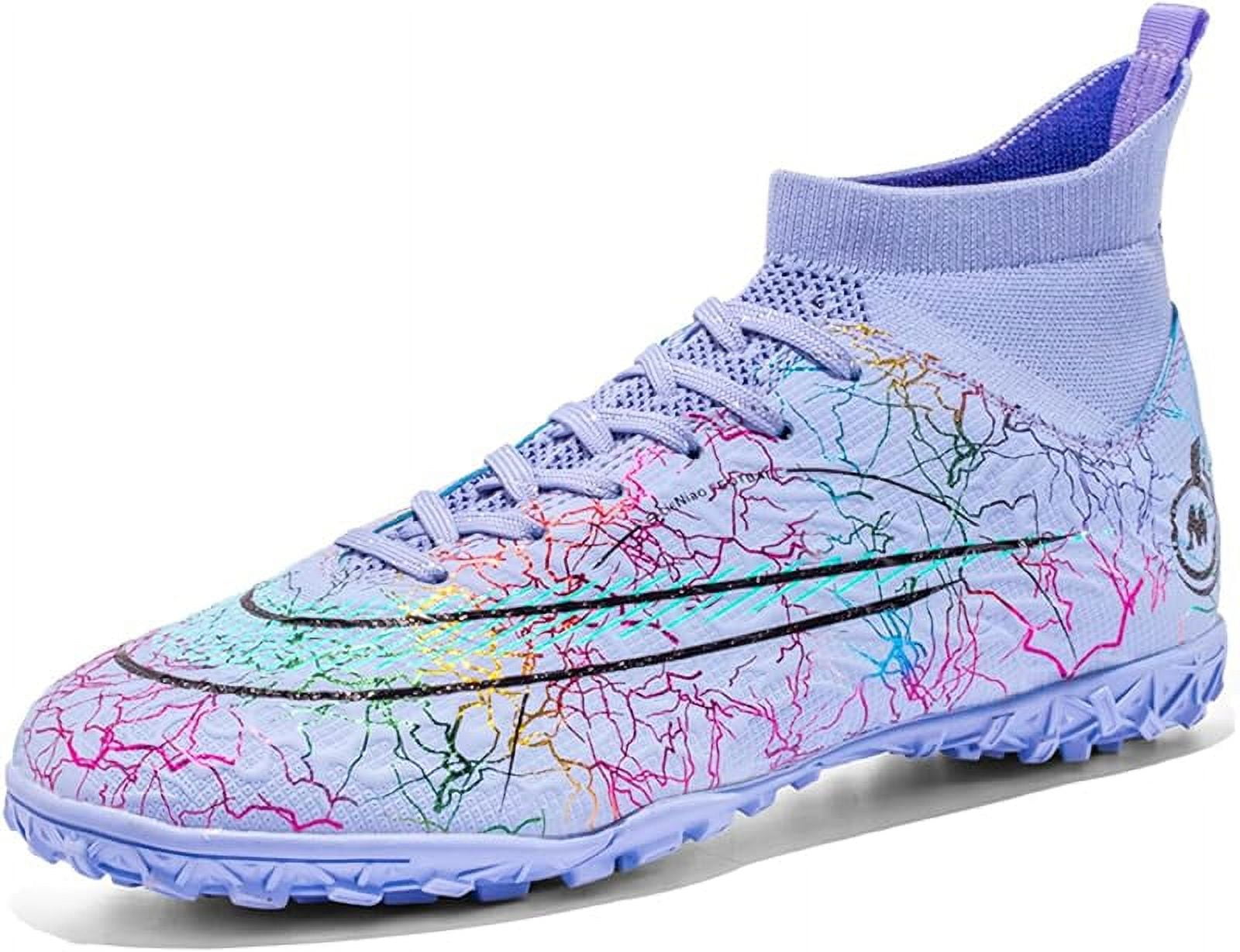 Runan soccer cleats for mens womens turf soccer shoes indoor footall cleats high ankle TF AG FG ...