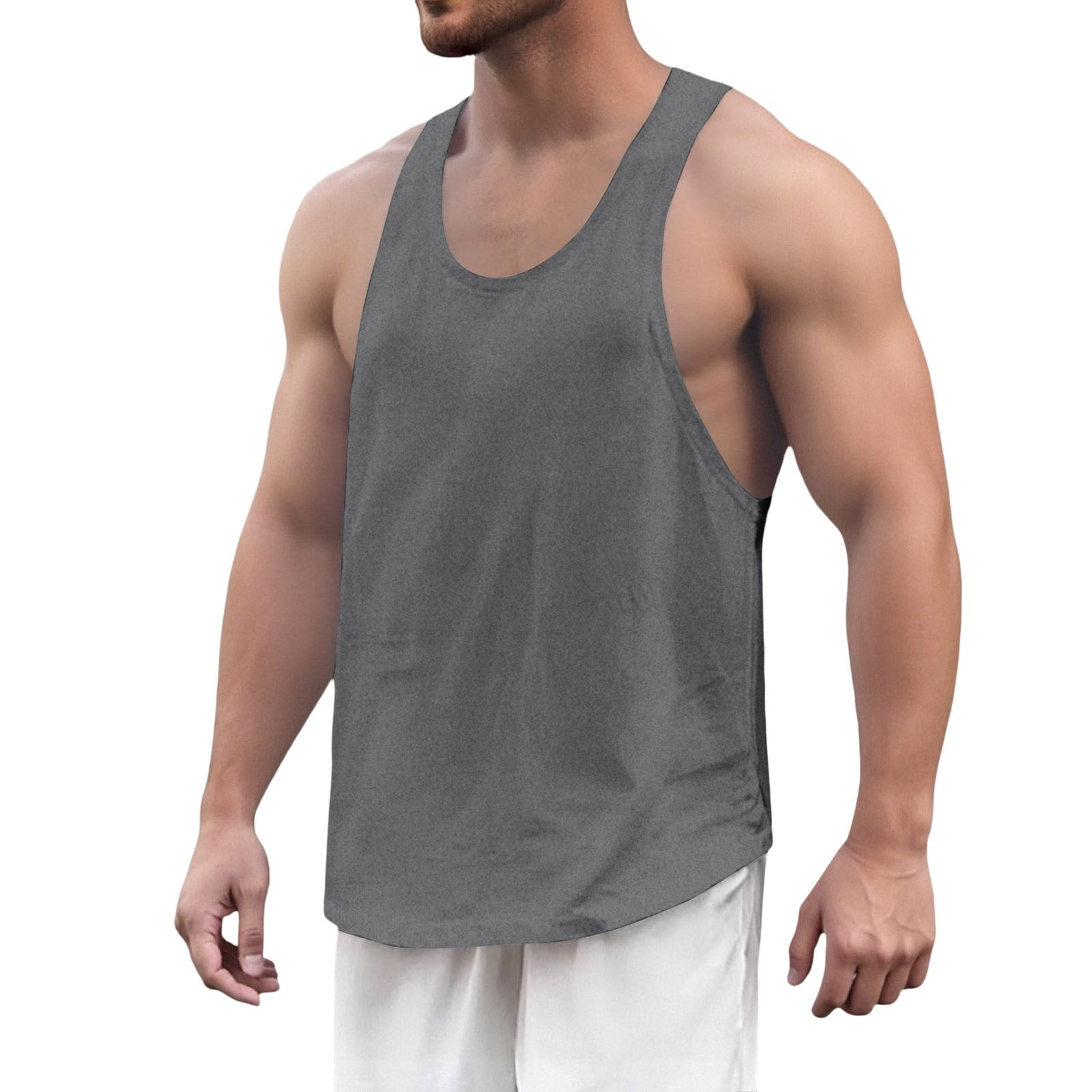 Runcati Men's Performance Tank Top Sleeveless Muscle Shirt for Athletic ...