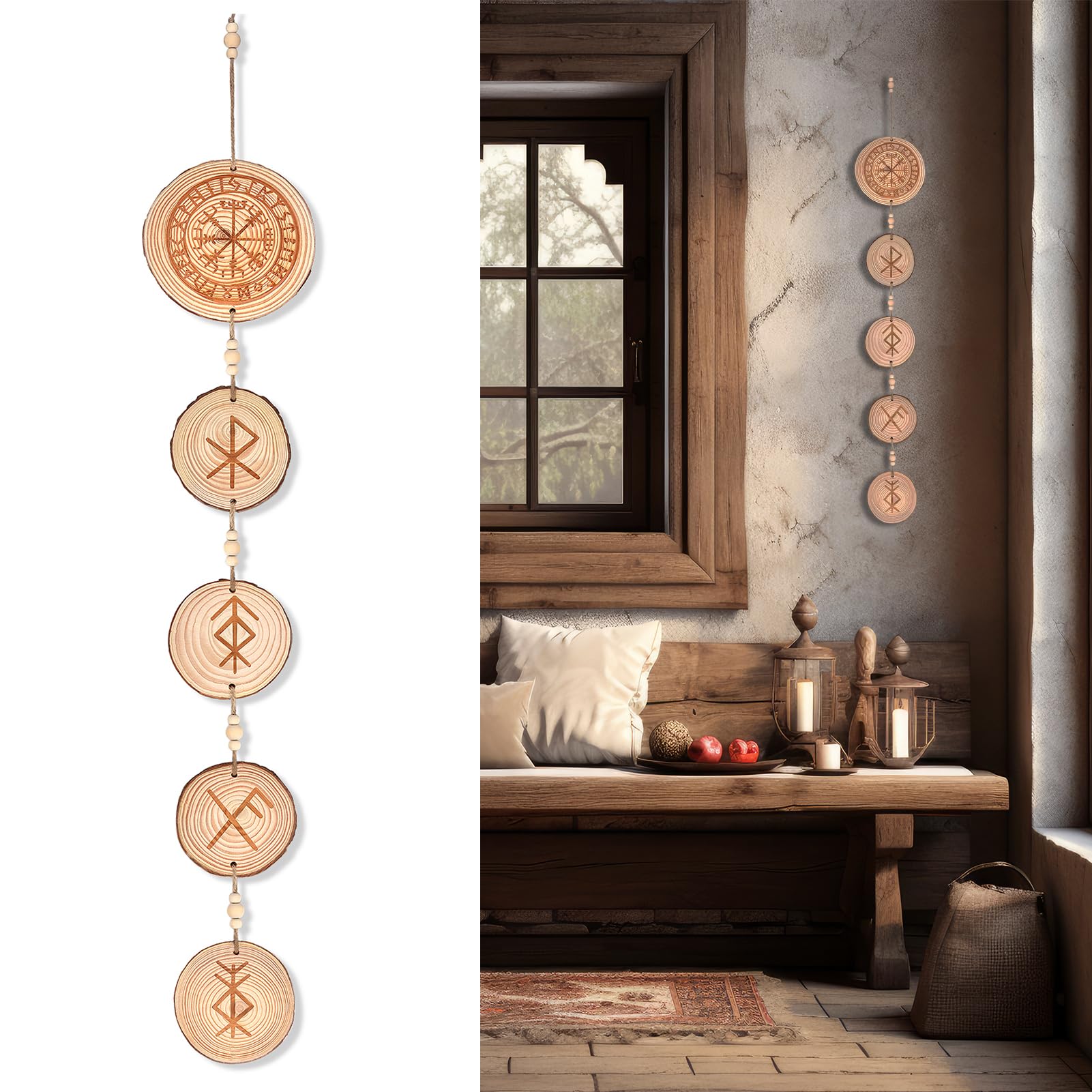 Rune Chain, Home Protection OIF8 Bindrune Hanger, Decoration Norse ...