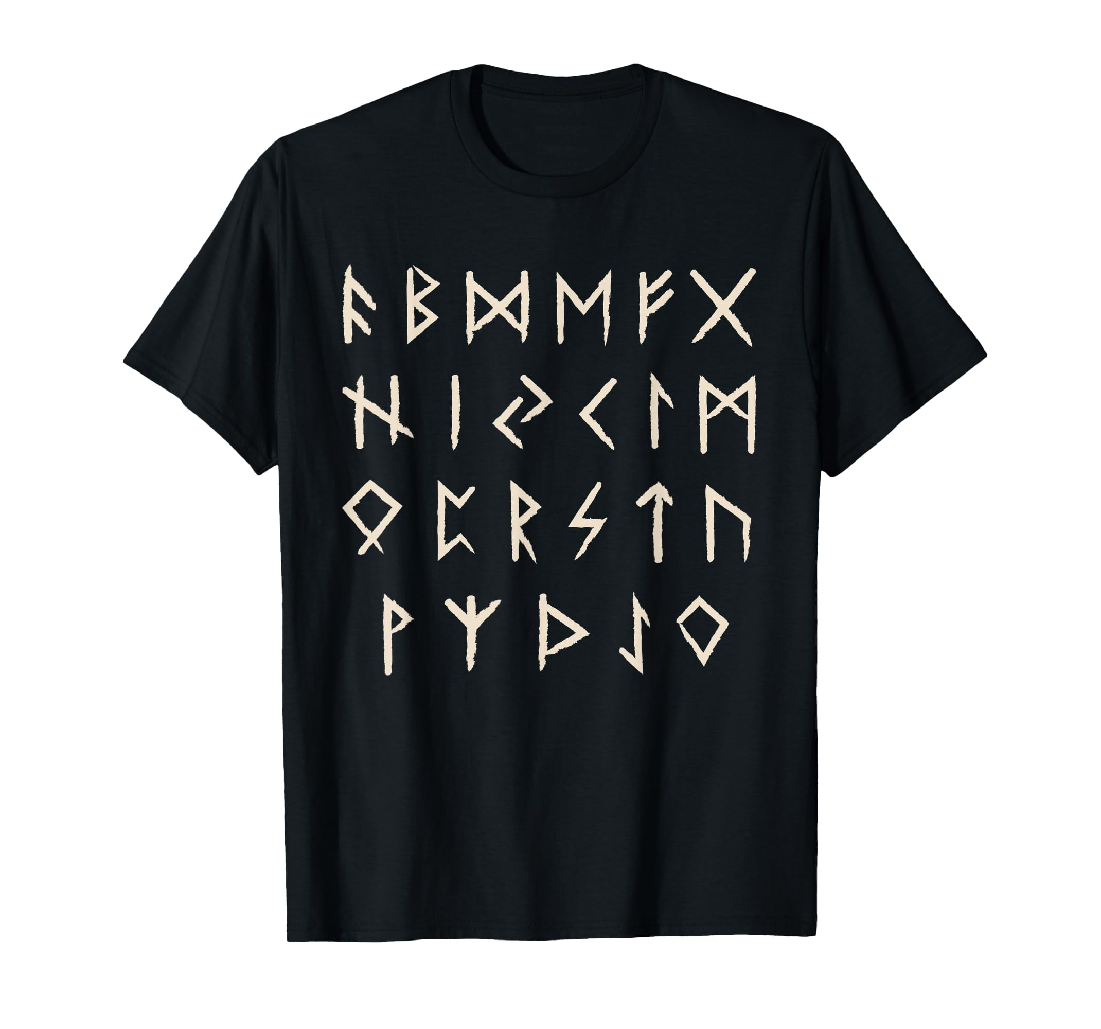 Rune Runic Letters Viking Characters Symbols Runic Alphabet T-Shirt-M ...
