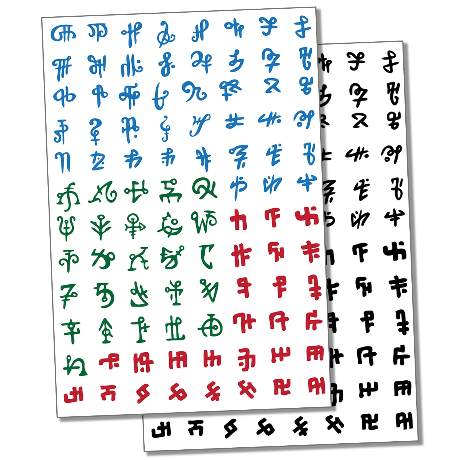 Runes Fantasy Viking Norse Symbols Signs Water Resistant Temporary ...