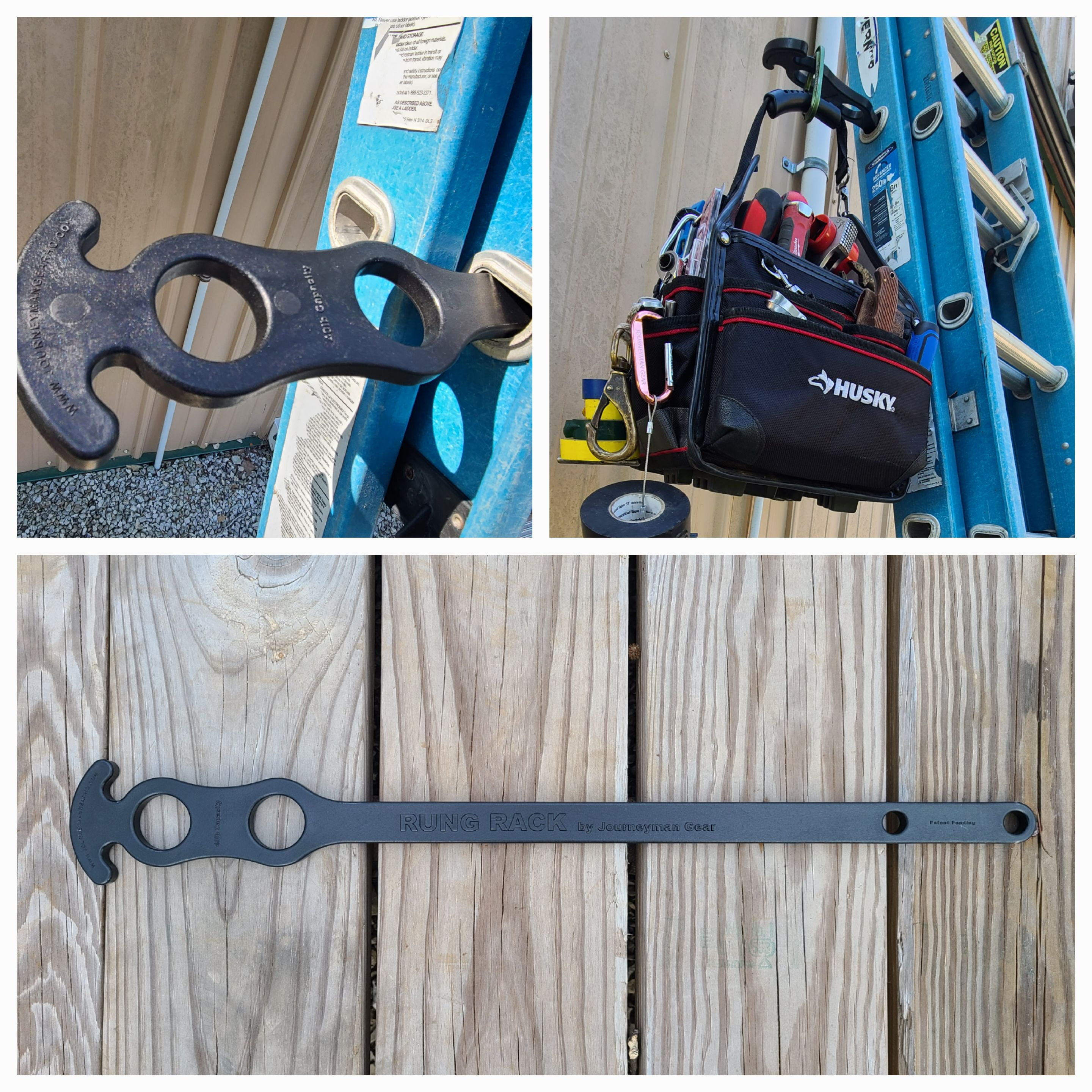 Rung Rack ladder accessory by Journeyman Gear - 40lb Capacity - Walmart.com