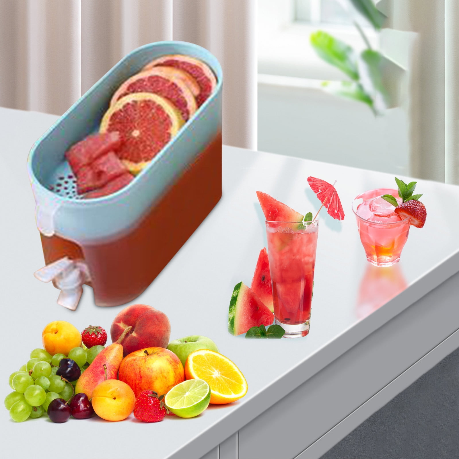 Rungungde Cold Water Kettle With Faucet For Refrigerator Fruit Teapot ...