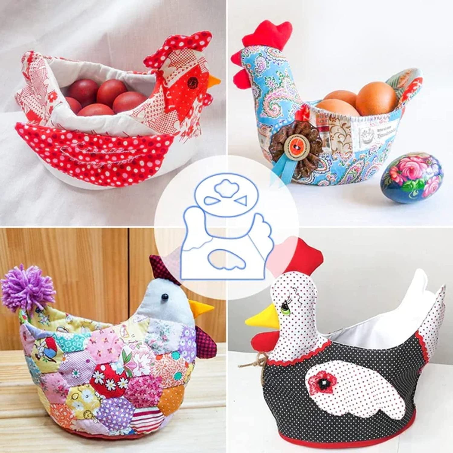 Rungungde Cute Egg Basket Template Set - Easter Eggs Basket Templates ...