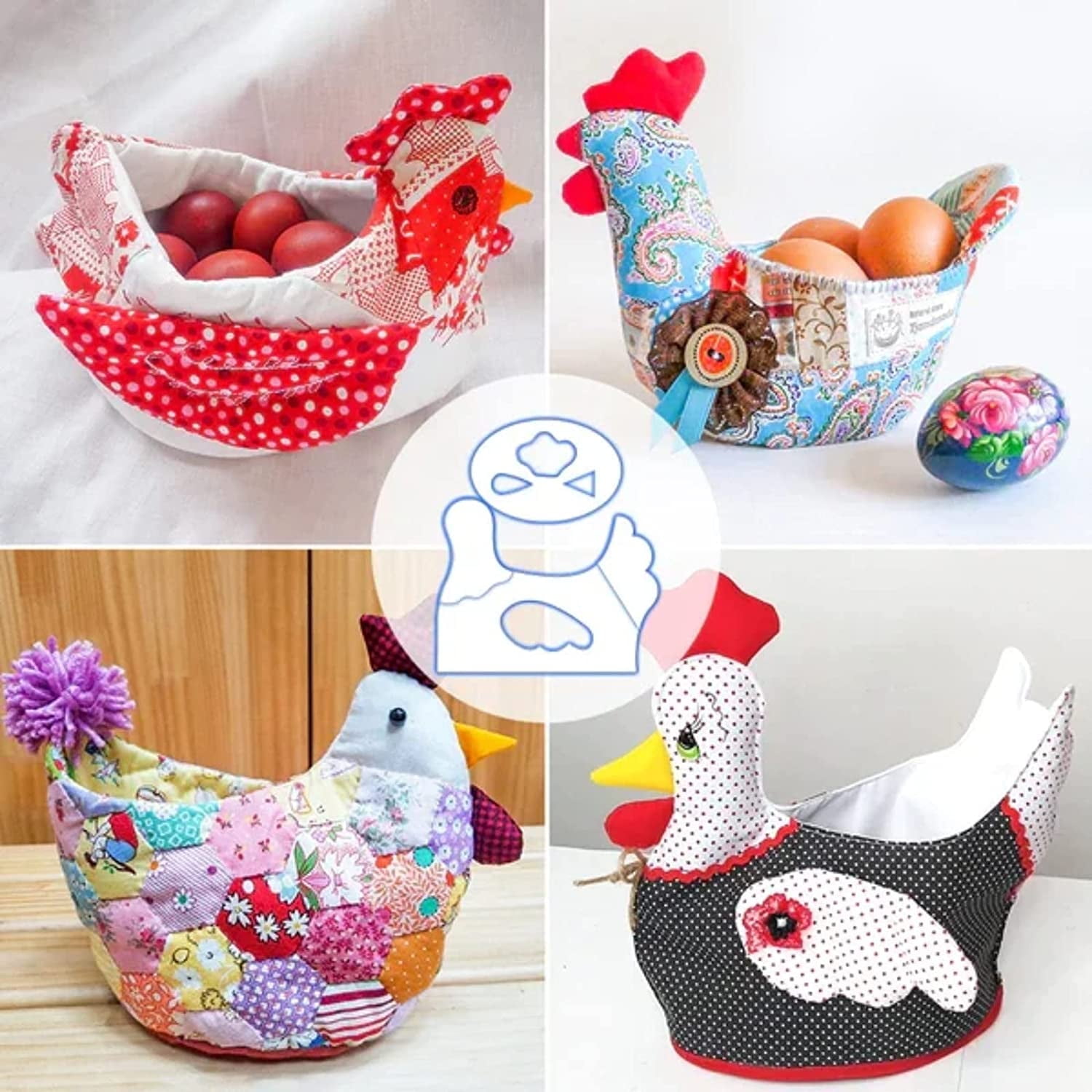 Rungungde Cute Egg Basket Template Set - Easter Eggs Basket Templates ...