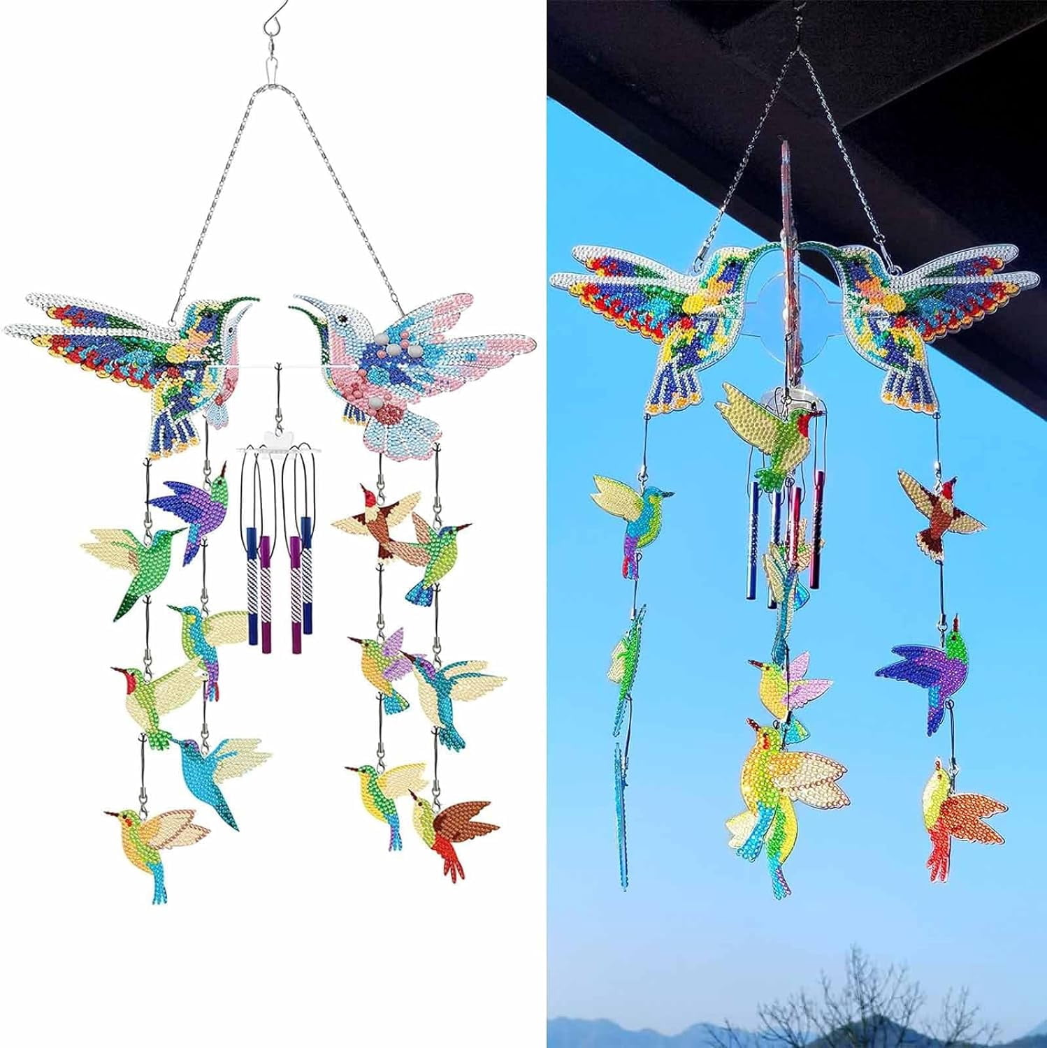 Rungungde Diamond Painting Wind Chimes - DIY Dotted Diamond Art ...