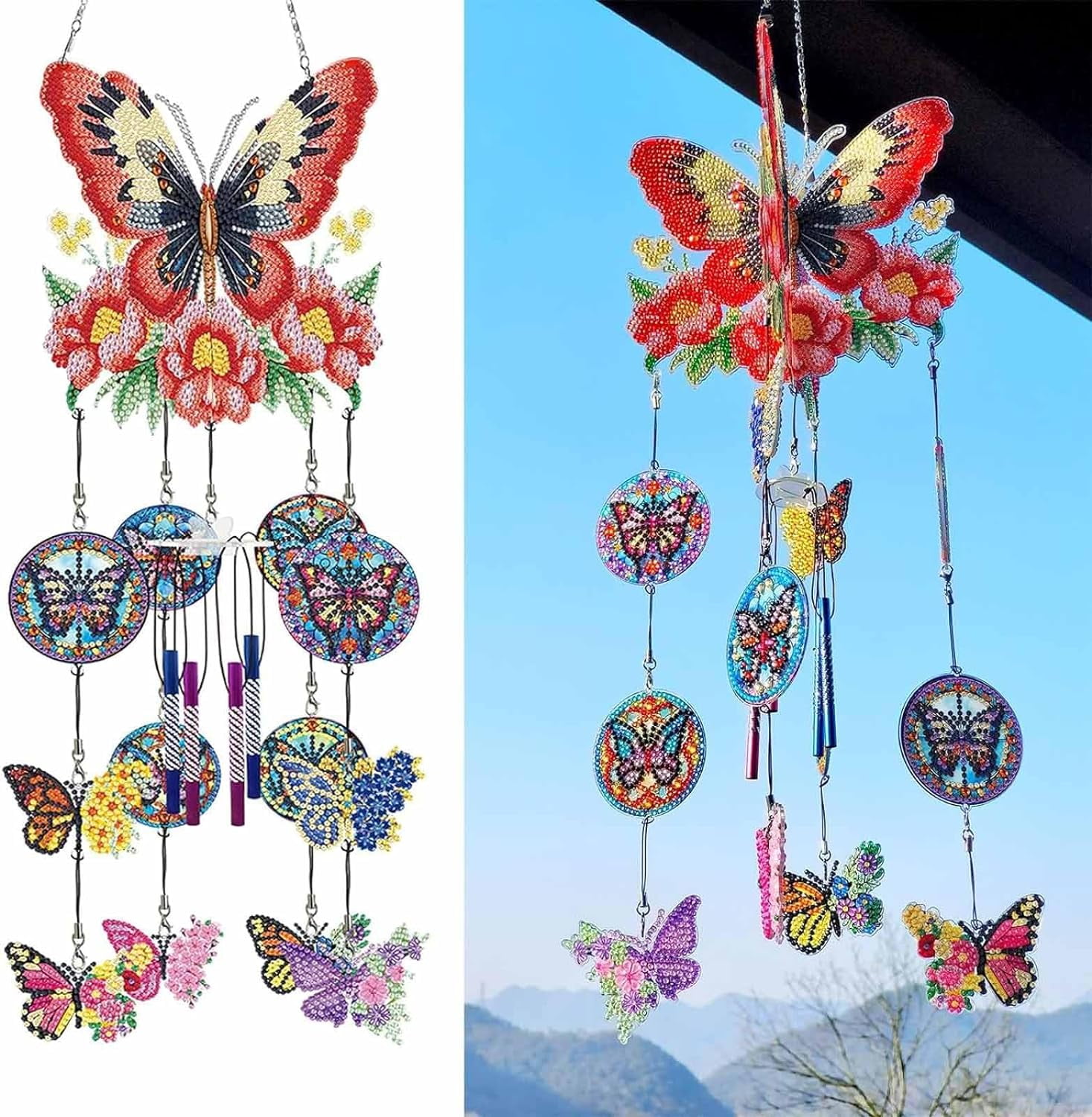 Rungungde Diamond Painting Wind Chimes - DIY Dotted Diamond Art ...