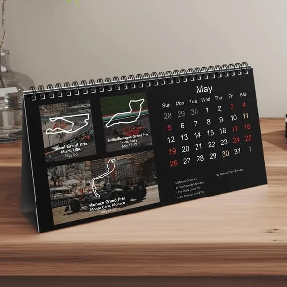 Rungungde F1 Calendar 2024 Race Car Calendar F1 Desk Calendar, F1 Race ...