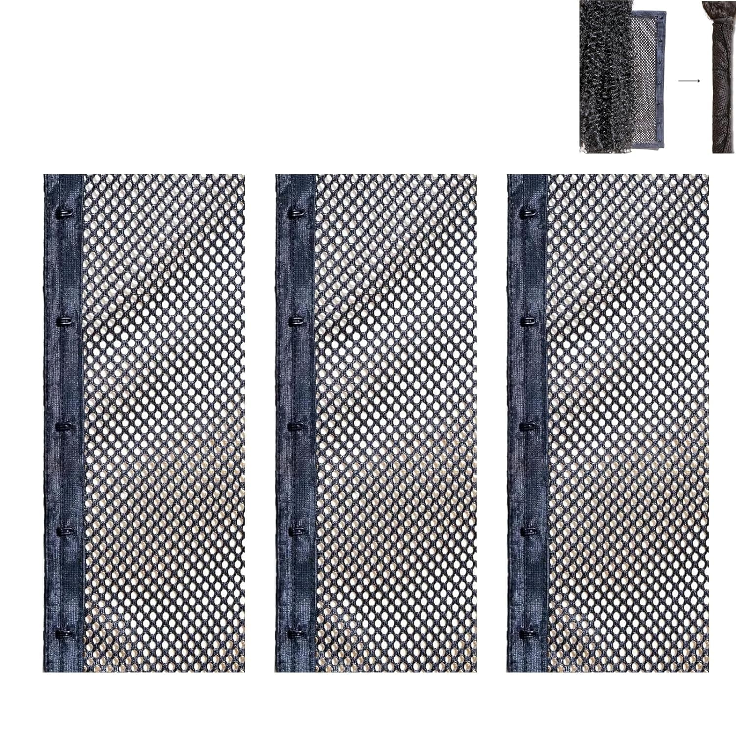 Rungungde Hair Stretcher Mesh Curly Hair Net, Curly Hair Lengthening ...