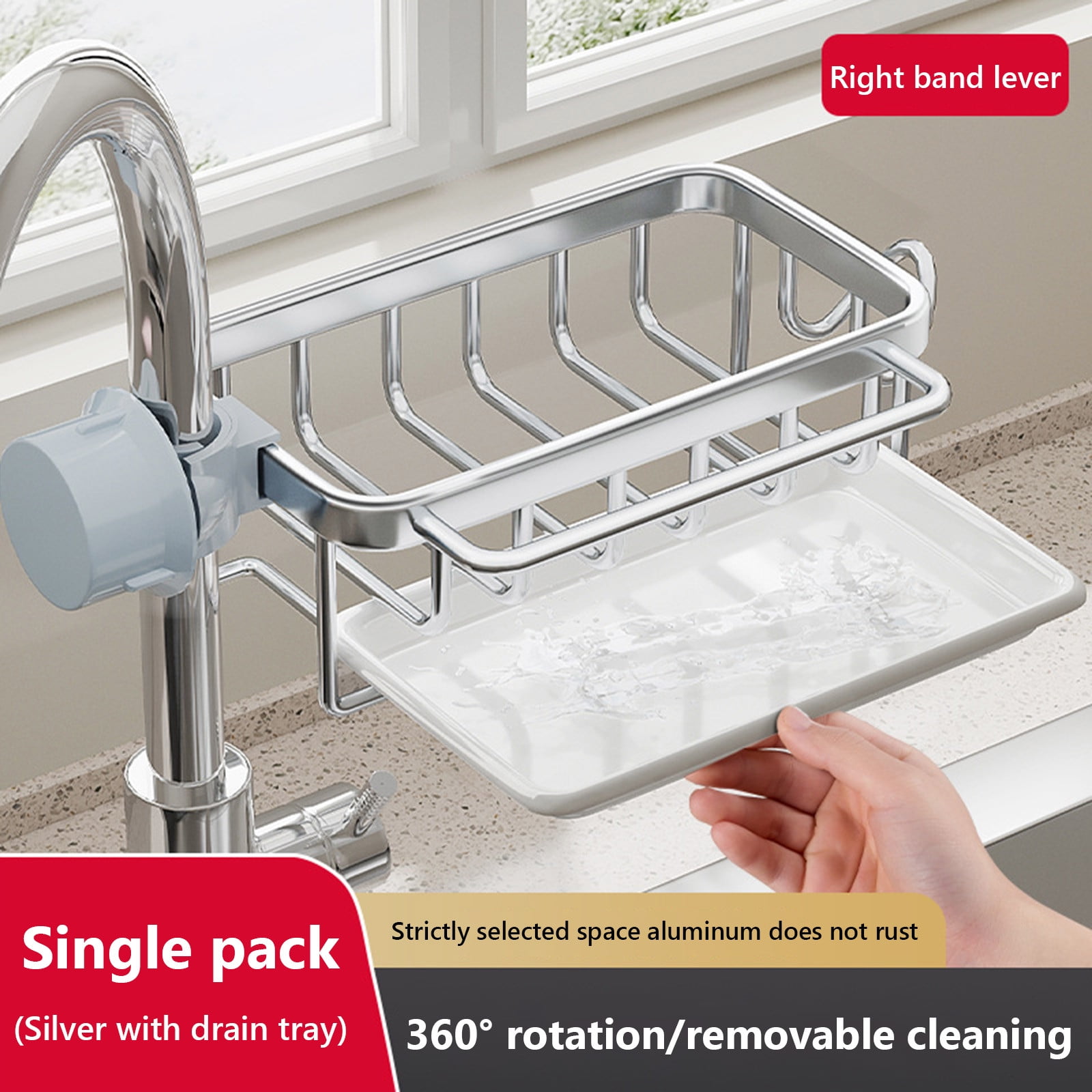 Rungungde Kitchen Sink Rack Storage Rack Cloth Storage Seasoning Rack ...