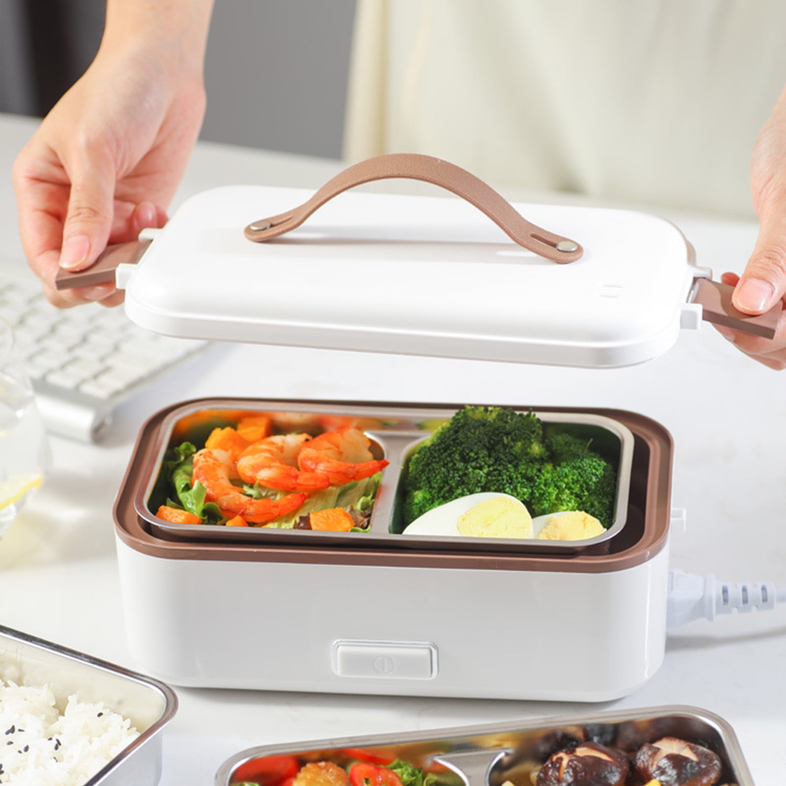 Rungungde Multi Functional Electric Thermal Insulation Lunch Box Steaming And Heating Lunch Box ...