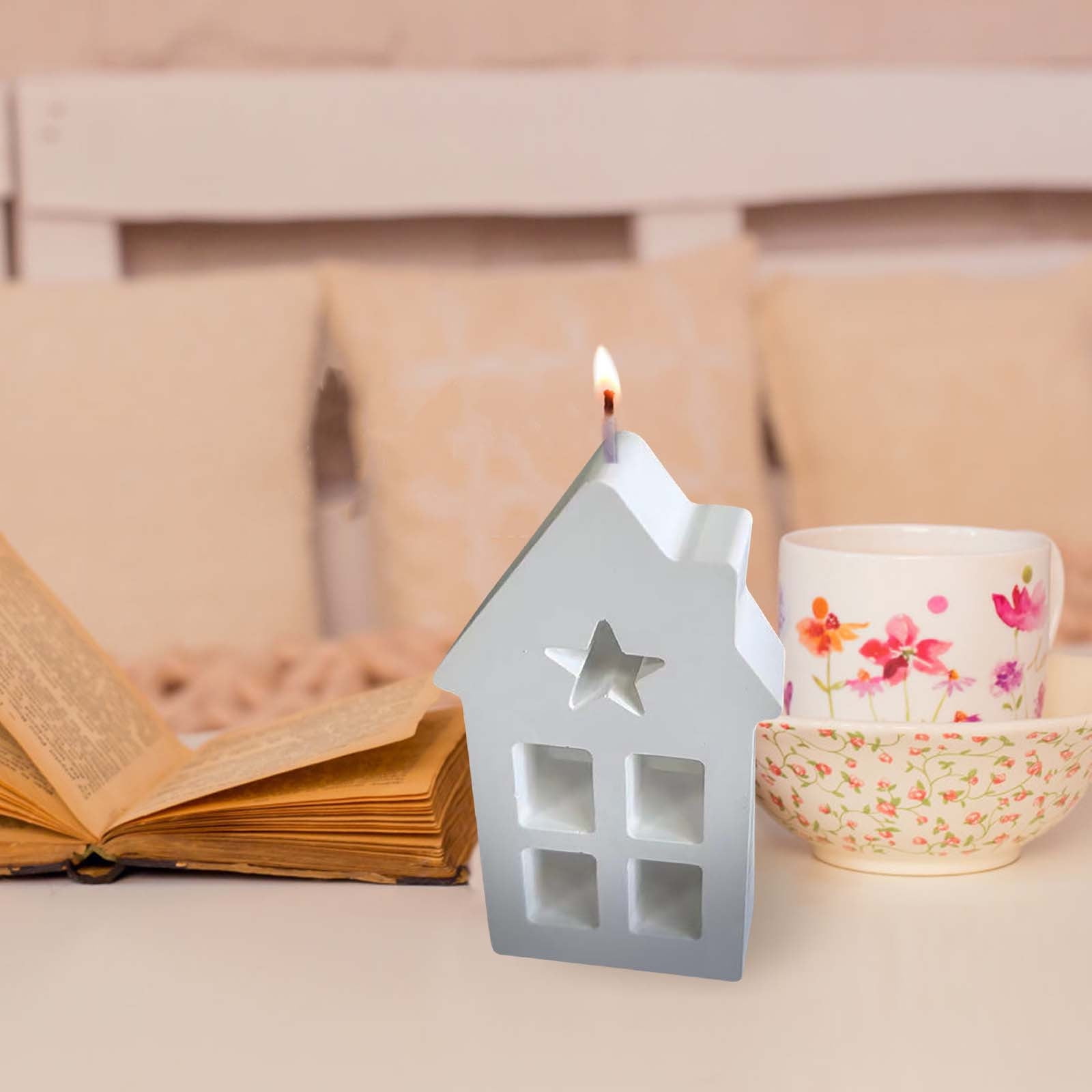 Rungungde Star Shaped Chimney House Decoration Silicone Mould Gypsum ...