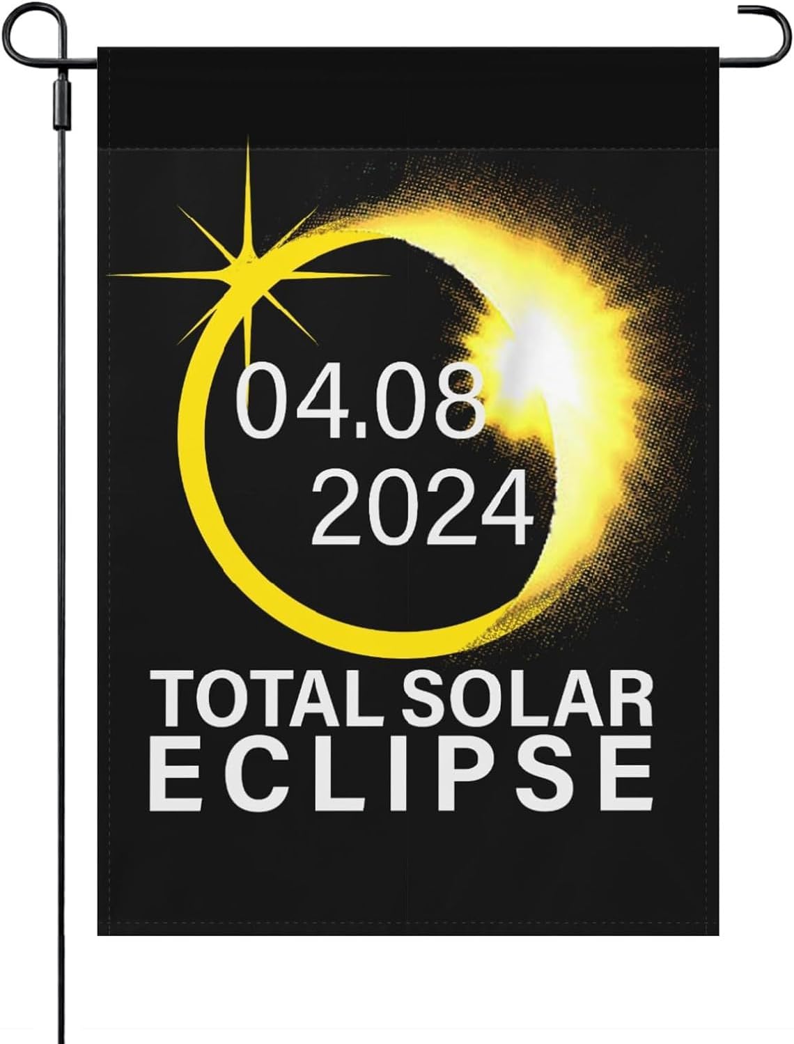 Rungungde Total Solar Eclipse 2024 Garden Flag Solar Eclipse House Flags Solar Eclipse Yard Sign ...