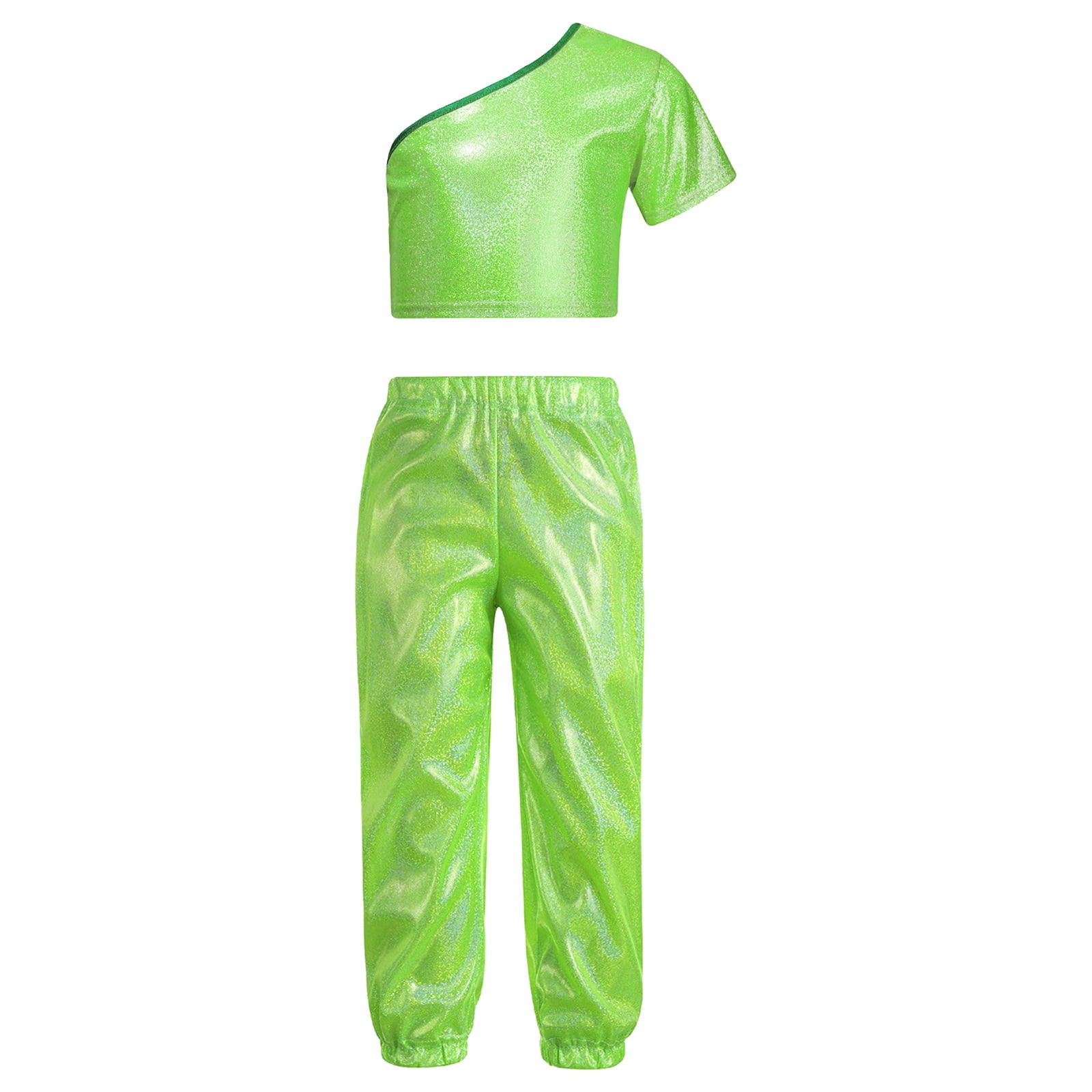 Runhomal Big Girls Shiny Dance Clothes Hip Hop Jazz Modern Dancing ...