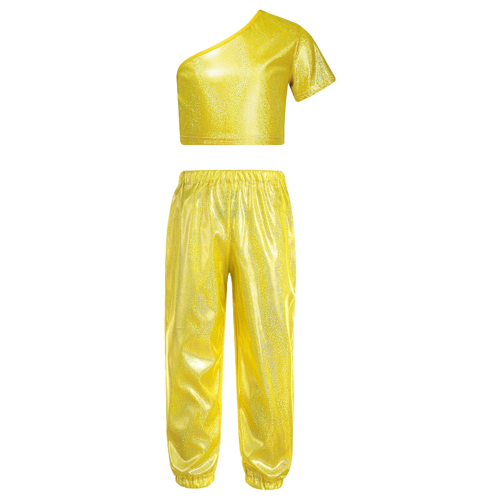 Runhomal Big Girls Shiny Dance Clothes Hip Hop Jazz Modern Dancing ...