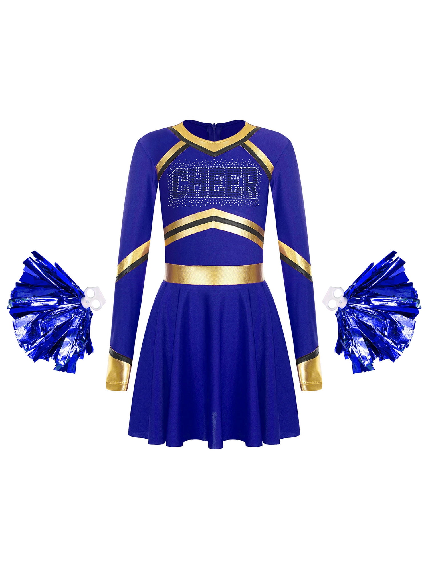 Runhomal Cheerleading Uniform for Girls Athletic Dance Outfits School ...