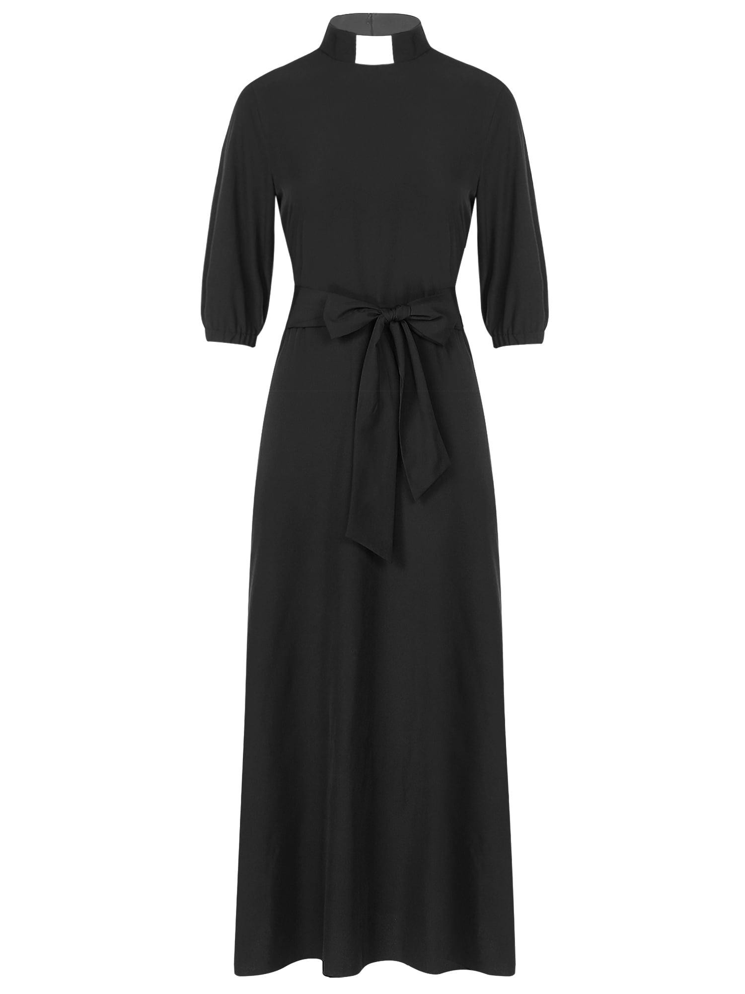 Runhomal Church Clergy Dress for Women 3/4 Sleeve A Line Elegant Maxi ...