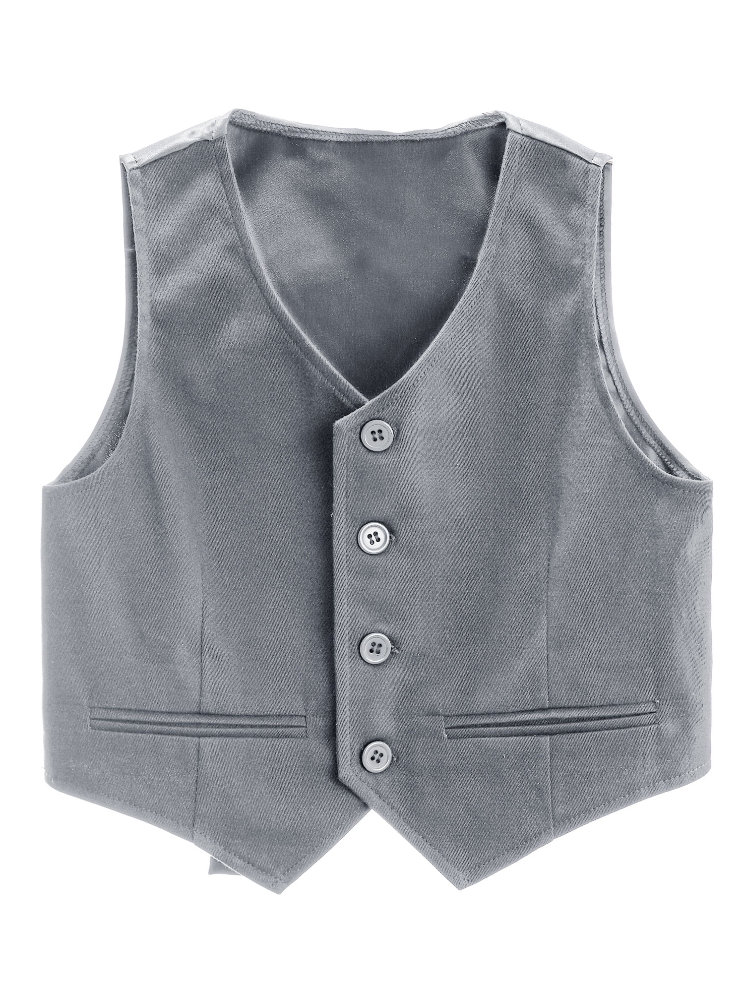 Runhomal Kids Boys 4 Buttons Single Breasted Formal Tuxedo Vest Suit ...