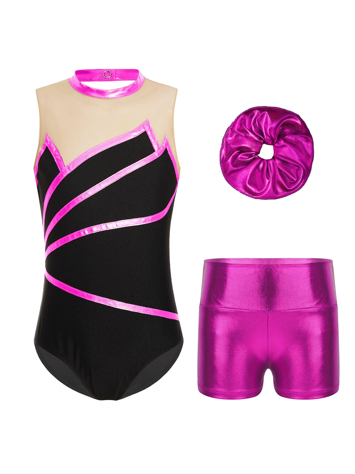 Runhomal Kids Girls Dance Outfit Sleeveless Ballet Gymnastic Leotard ...