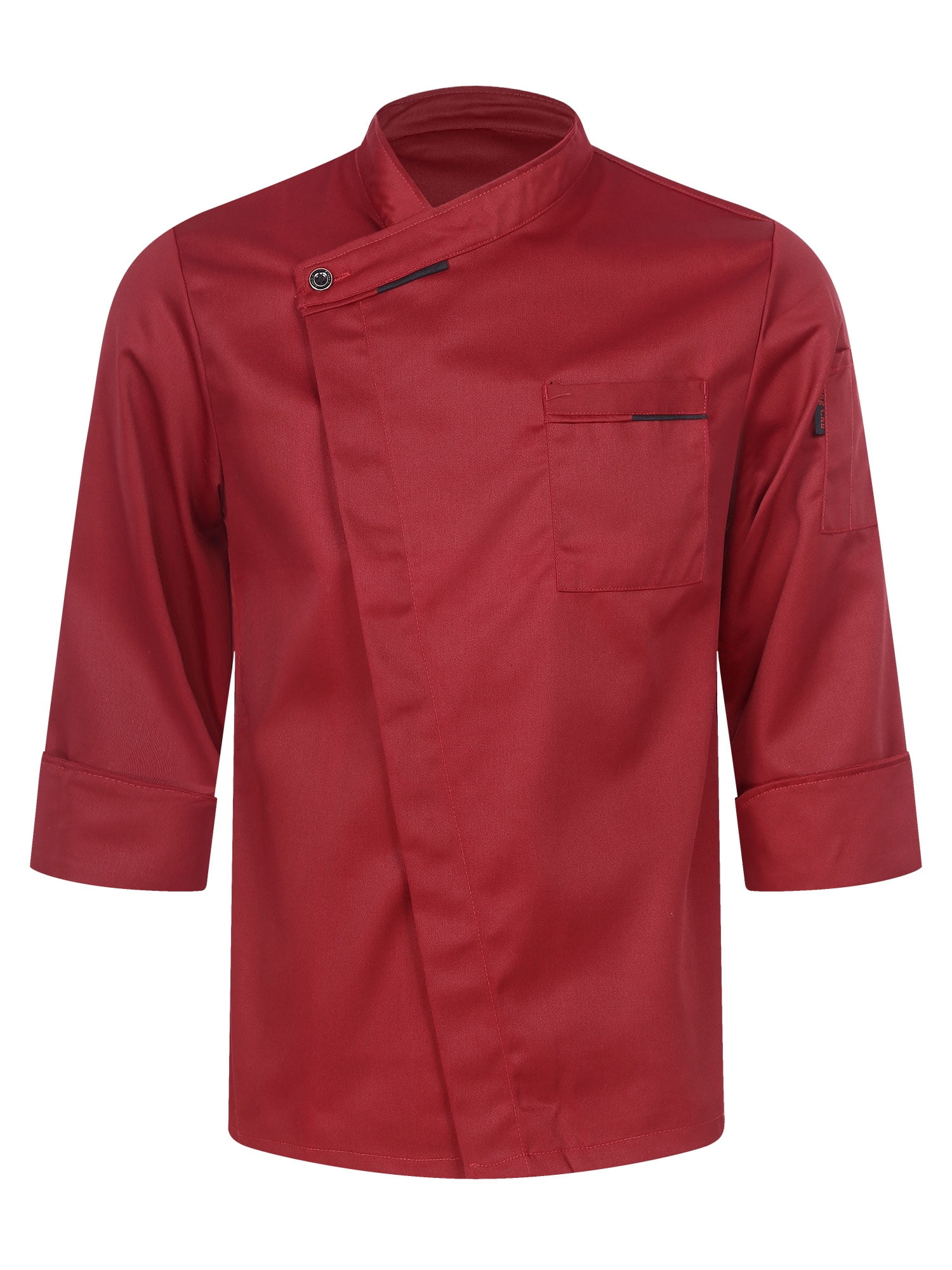Runhomal Unisex Men Women Chef Coat Solid Classical Chef Jacket Cook ...