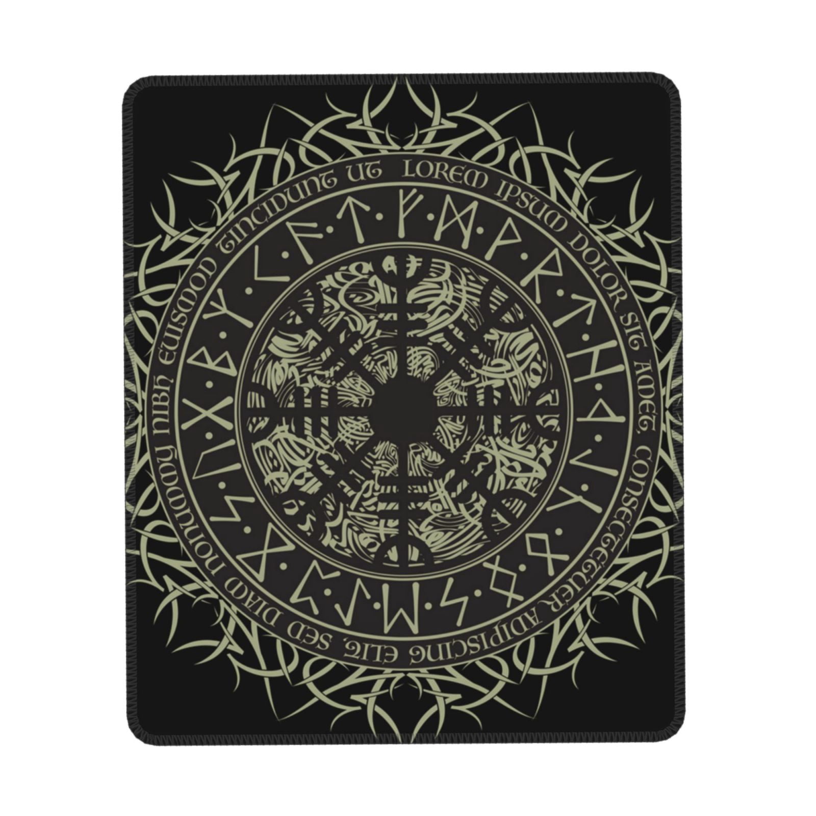 Runic Scandinavian Circle Gaming Mouse Pad 8.3 x 10.3 in Rectangle ...
