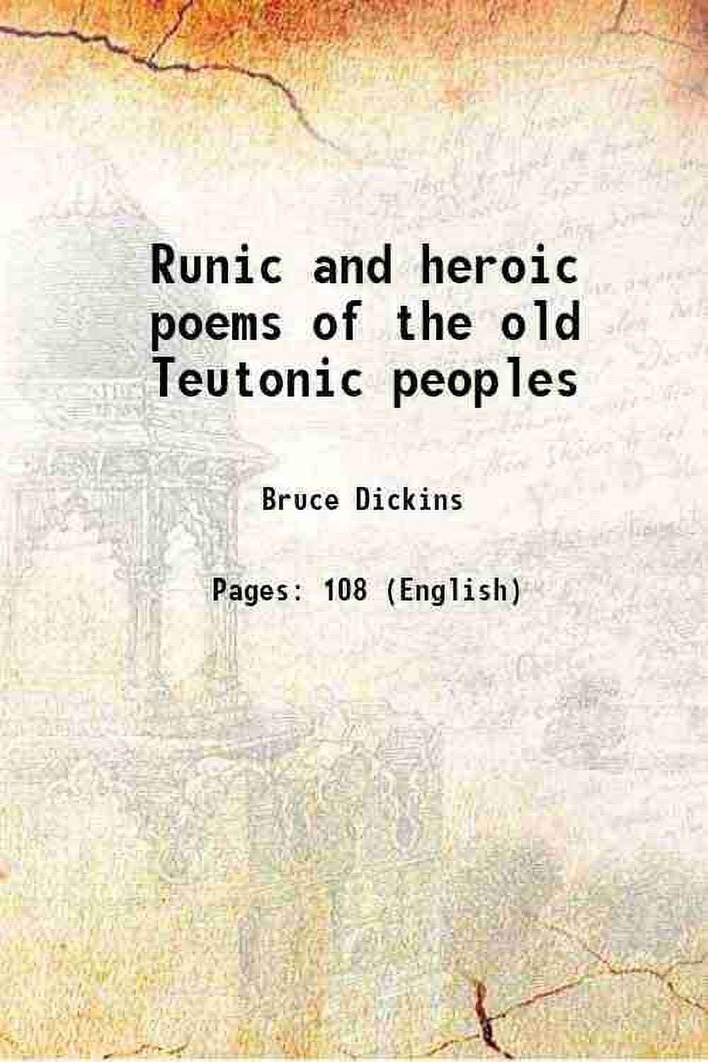 Runic and heroic poems of the old Teutonic peoples 1915 - Walmart.com