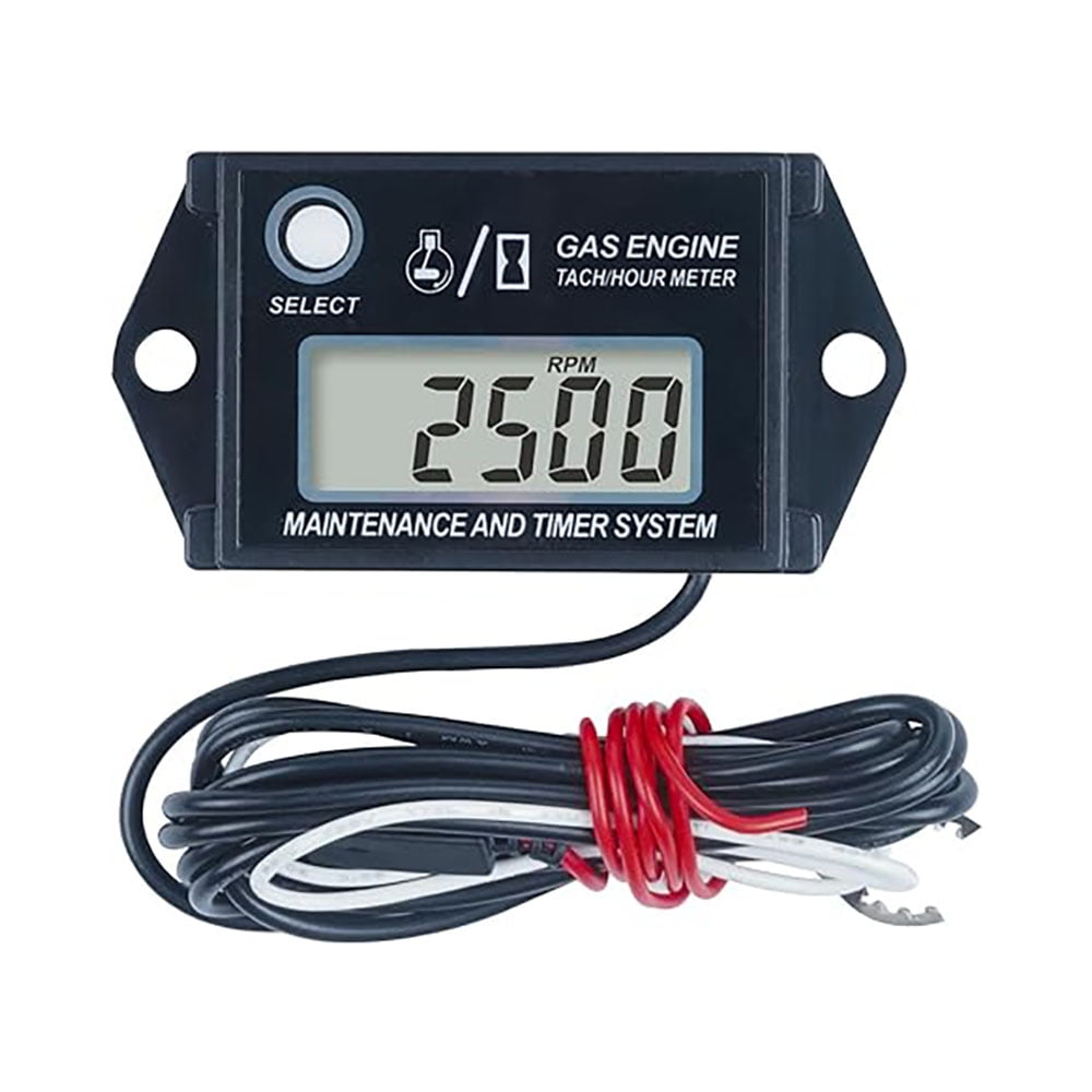 Runleader Digital Hour Meter Tachometer Maintenance Reminder RPM for ...