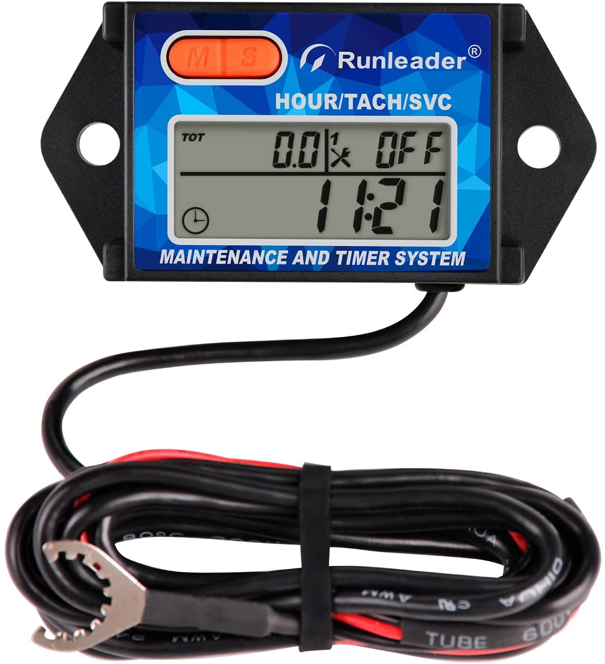 Runleader Digital Hour Meter Tachometer,Waterproof ,Maintenance ...