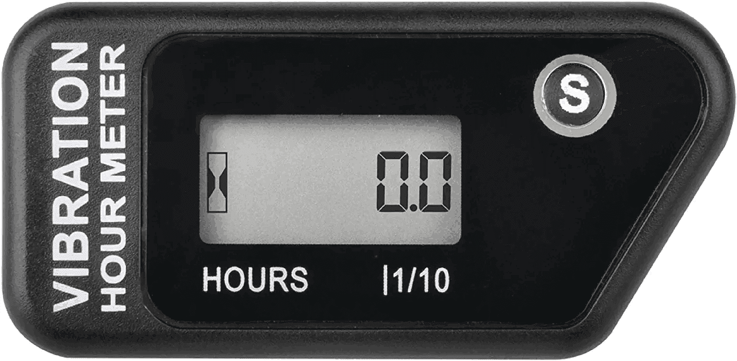 Runleader HM016B Black Digital Hour Meter for Golf Cart Tractor ...