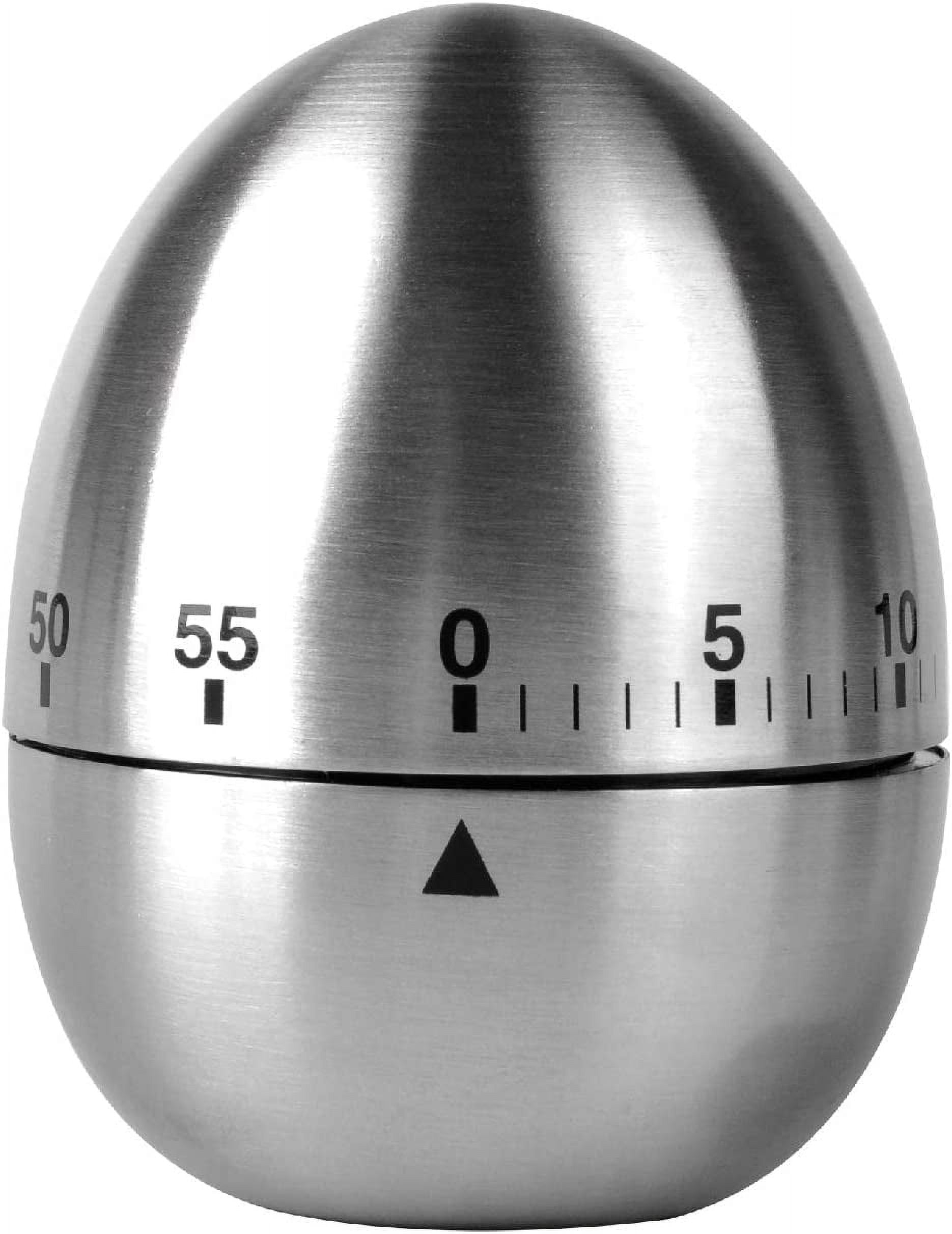 Runleader Mechanical Egg Timer, 60-Minute Stainless Steel Kitchen Timer ...