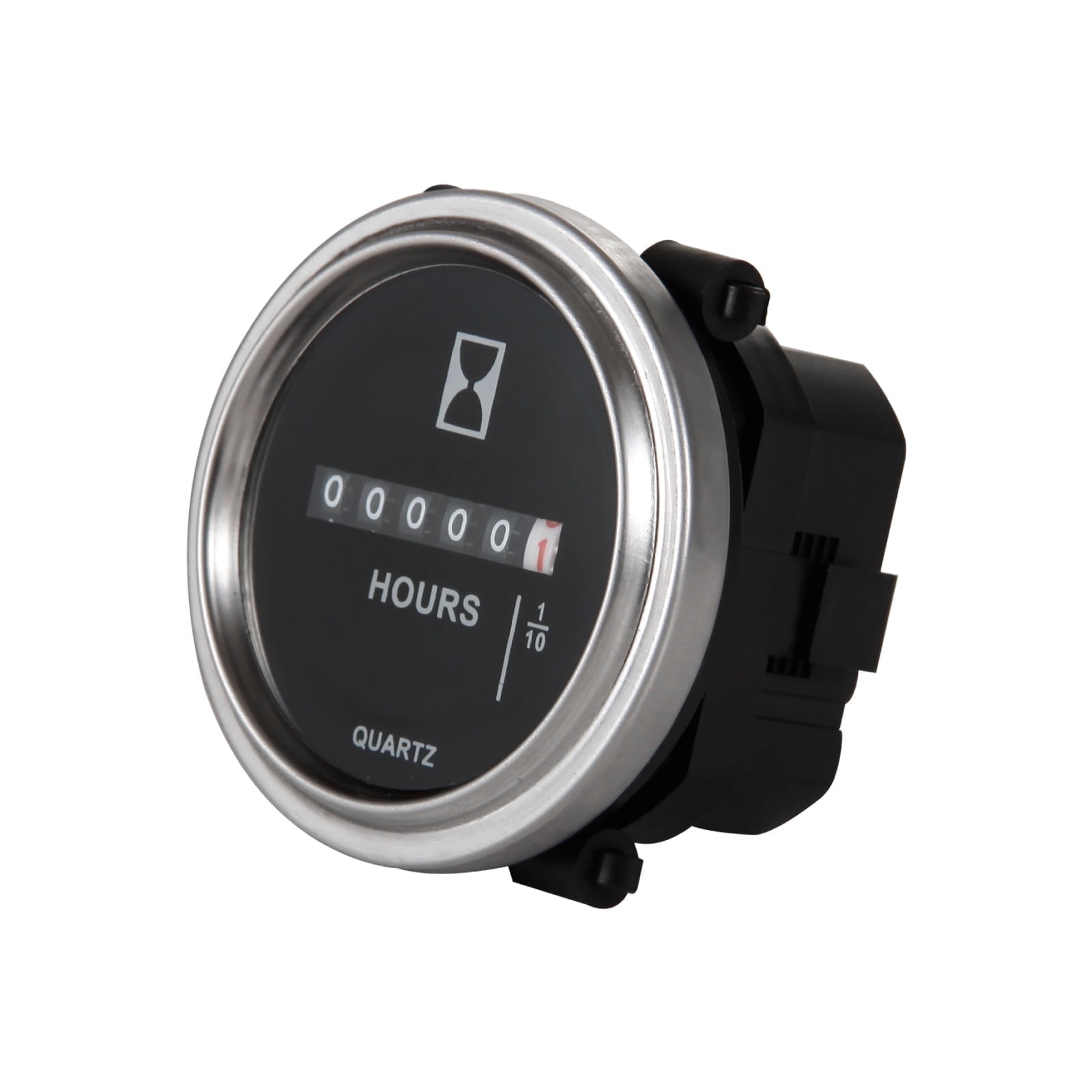 Runleader Hour Meter HM009 Silver DC 6-80V Quartz Mechanical TOT for Lawn Mower Waterproof ...