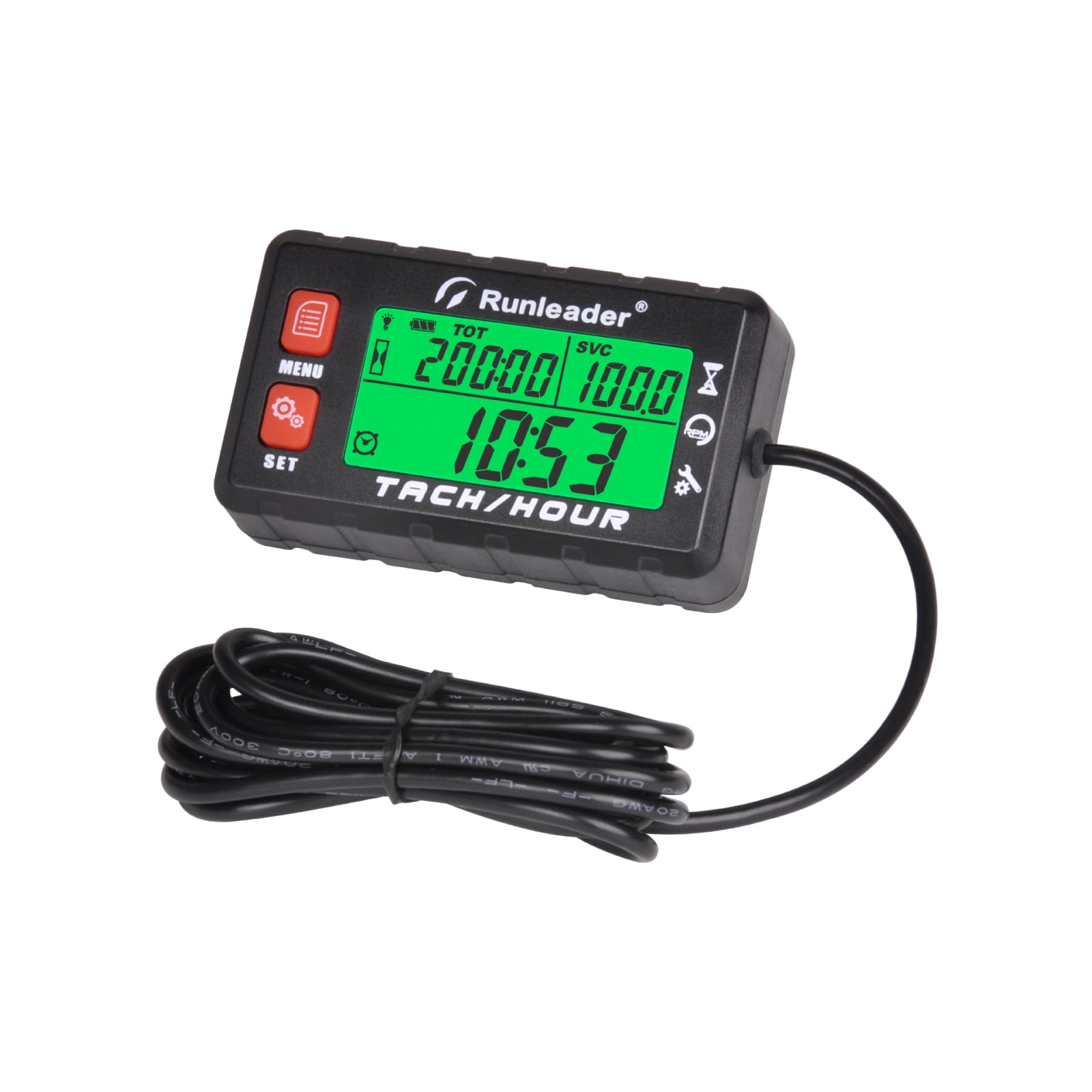 Runleader Hour Meter HM058B Tachometer Maintenance RPM Reminder Initial ...