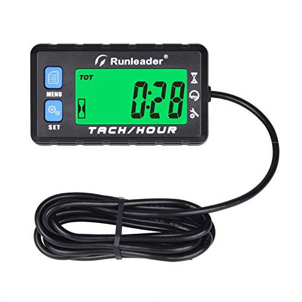 Runleader Hour Meter Tachometer Maintenance Alert RPM Reminder Multi ...