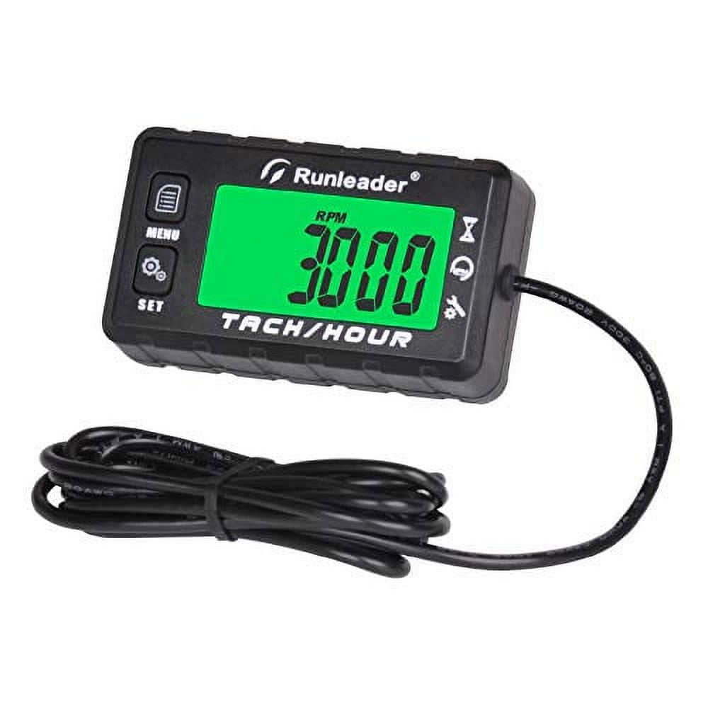 Runleader Hour Meter Tachometer Maintenance Hourmeter Alert RPM ...