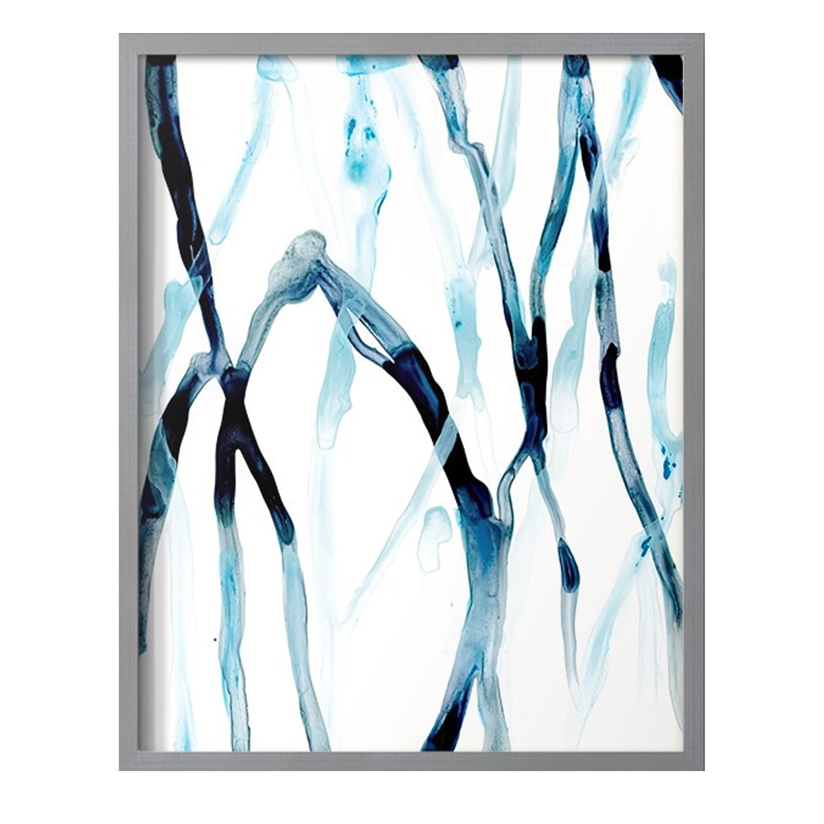 Runnel I Framed Print in Gray Solid Wood Framed Print No Nail Hanging ...