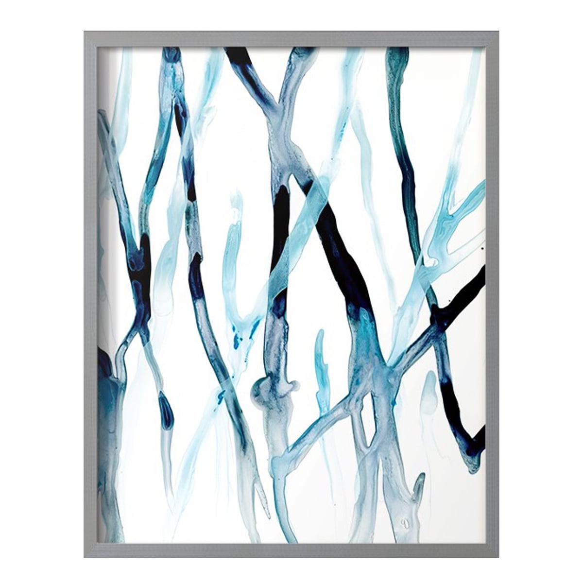 Runnel II Framed Print in Gray Solid Wood Framed Print No Nail Hanging ...