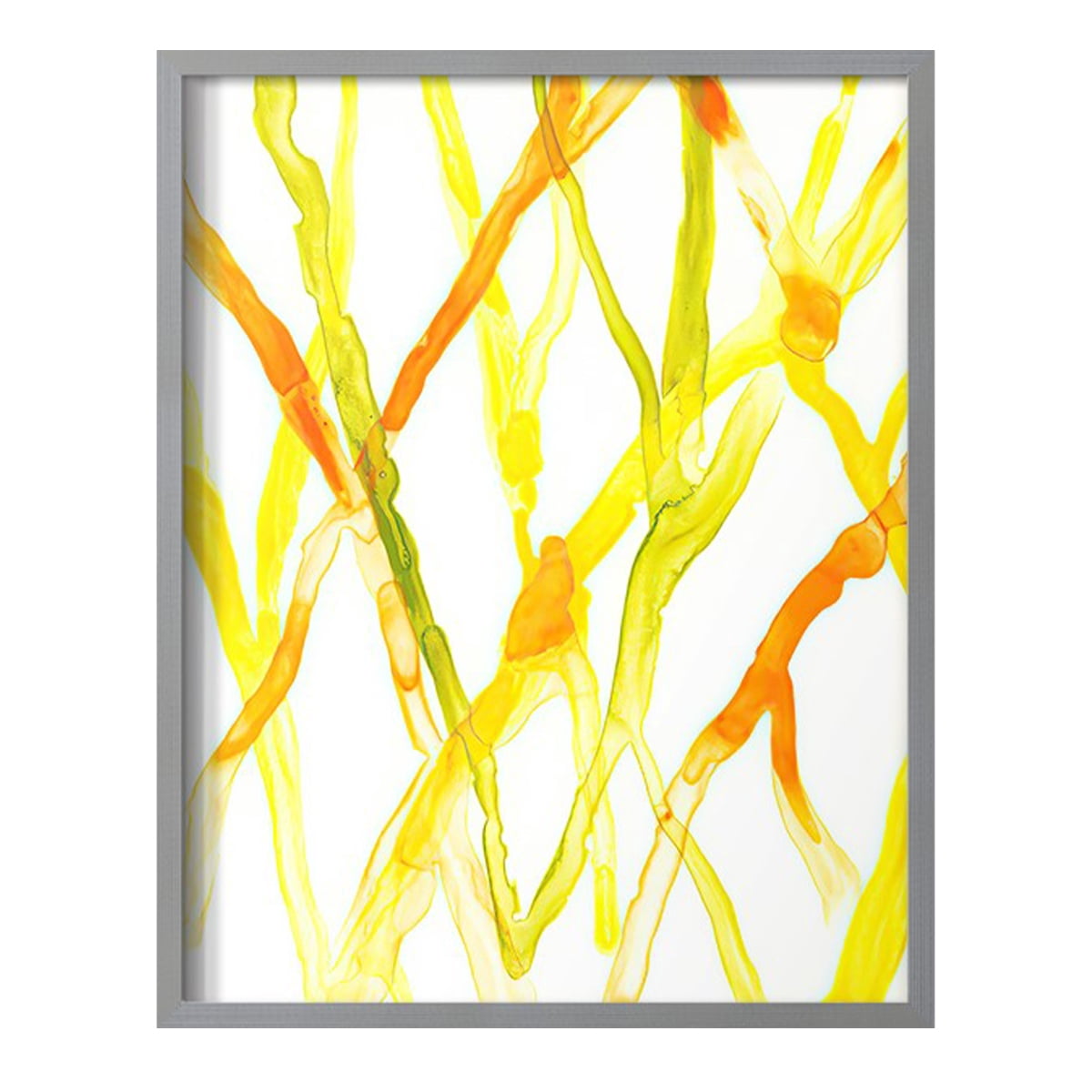 Runnel III Framed Print in Gray Solid Wood Framed Print No Nail Hanging ...