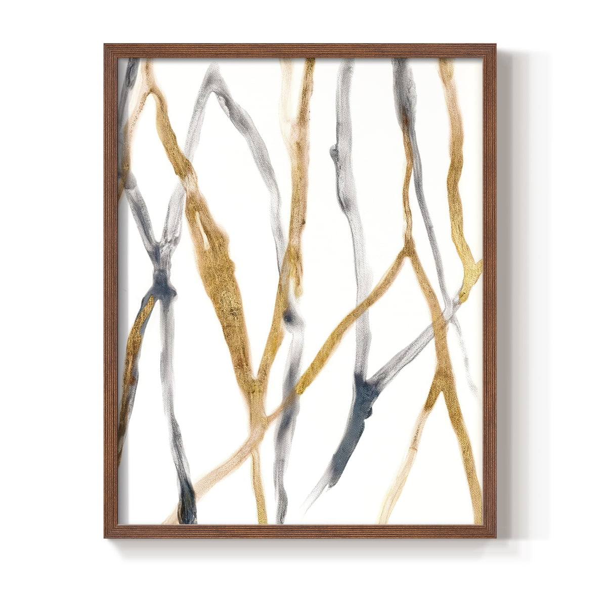 Runnel X Framed Print in Brown Solid Wood Framed Print No Nail Hanging ...