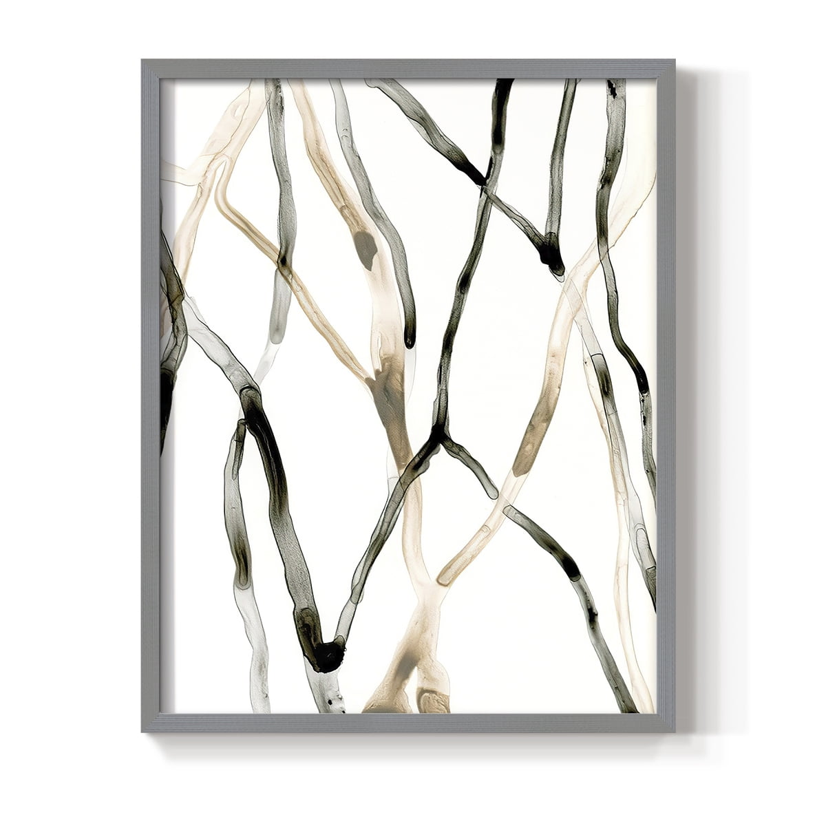 Runnel XII Framed Print in Gray Solid Wood Framed Print No Nail Hanging ...