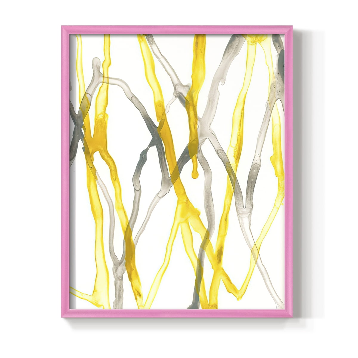 Runnel XX Framed Print in Pink Solid Wood Framed Print No Nail Hanging ...
