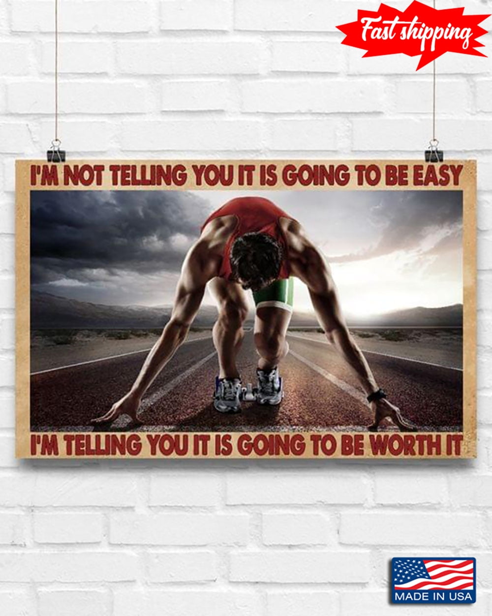 Runner At Starting Line I'm Not Telling You It Is Going To Be Easy I'm ...