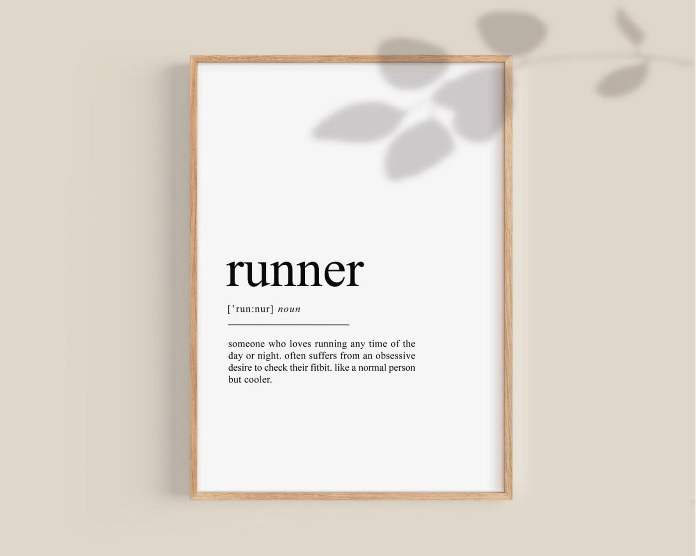 Runner Definition Athletics Motivational Wall Art, Stretched Canvas ...