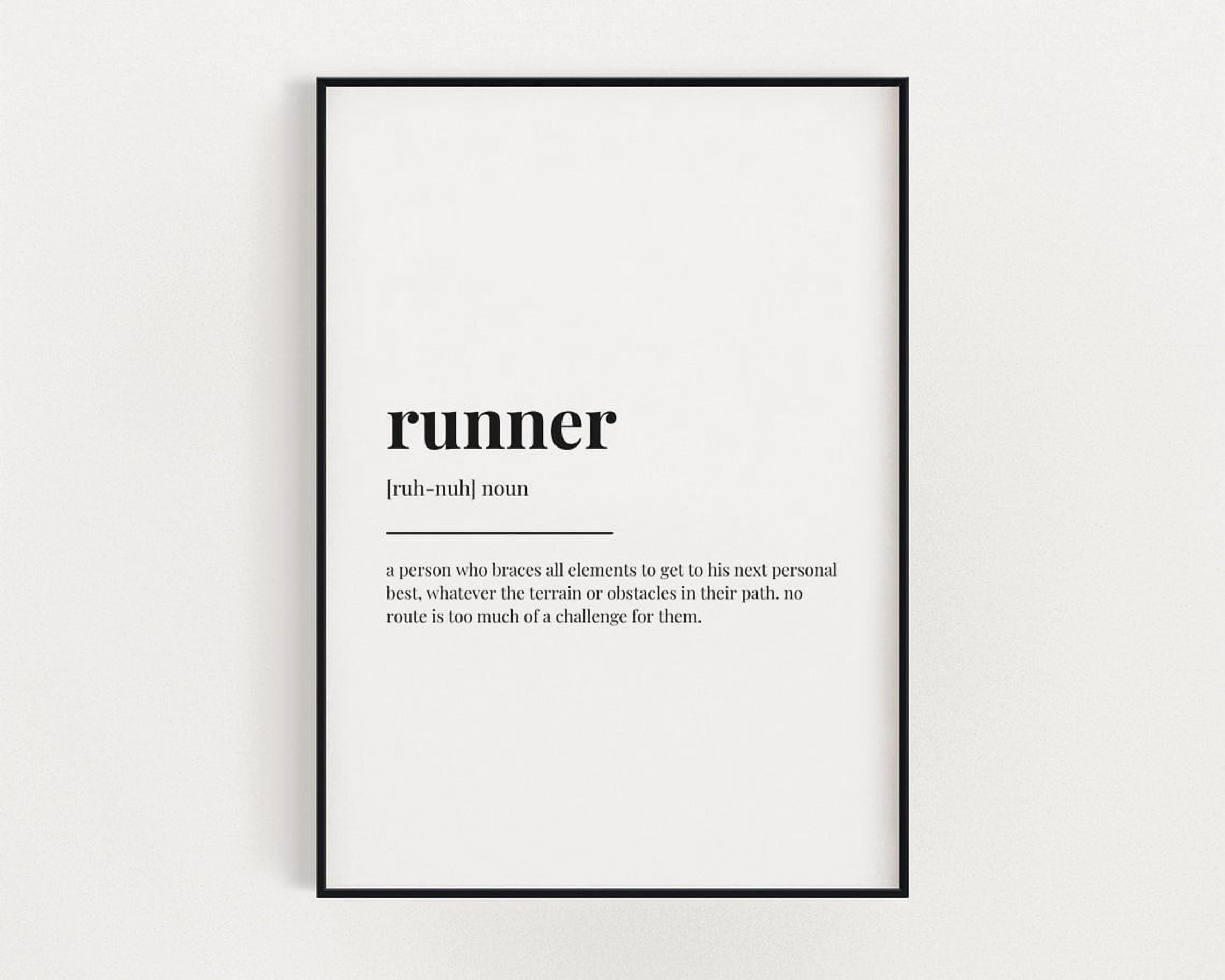 Runner Definition Print, Wall Art, Definition Print, Wall Decor, Runner ...