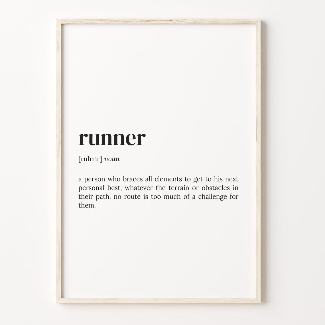 Runner Definition Quote Wall Art, Stretched Canvas - Walmart.com