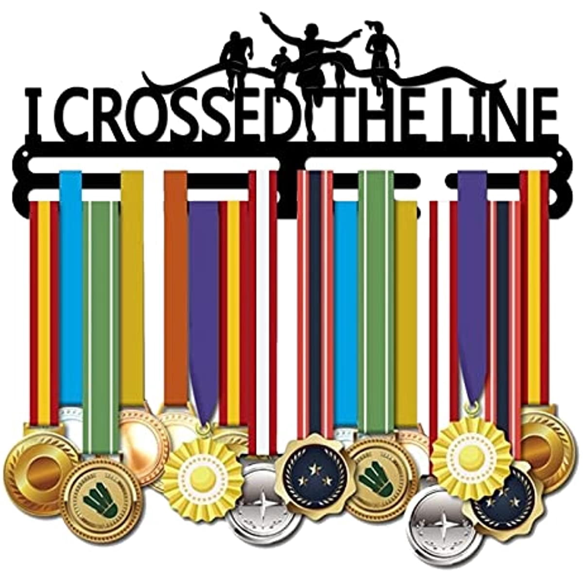 Marathon Medal Hanger Display Wall Rack 'I Crossed The Line' - Running ...