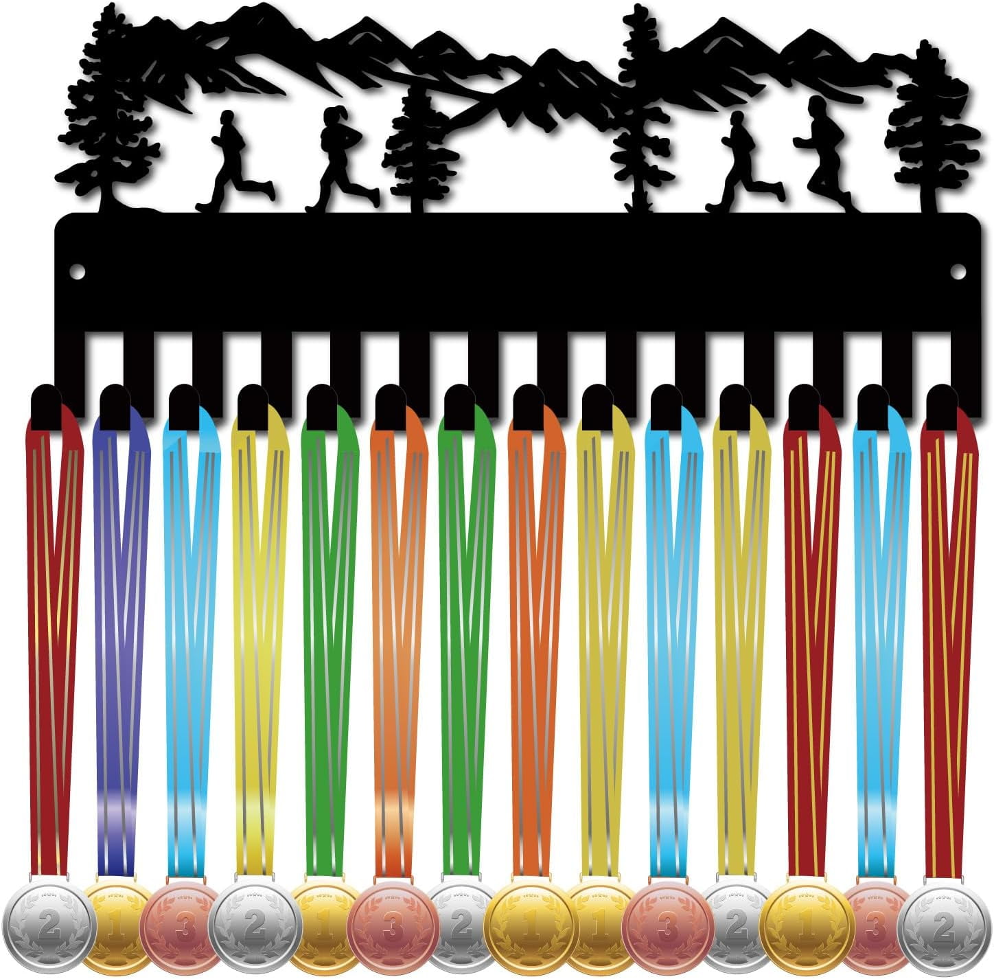 Runner Medal Holder Marathon Medal Hanger Display Mountain Tree Running ...
